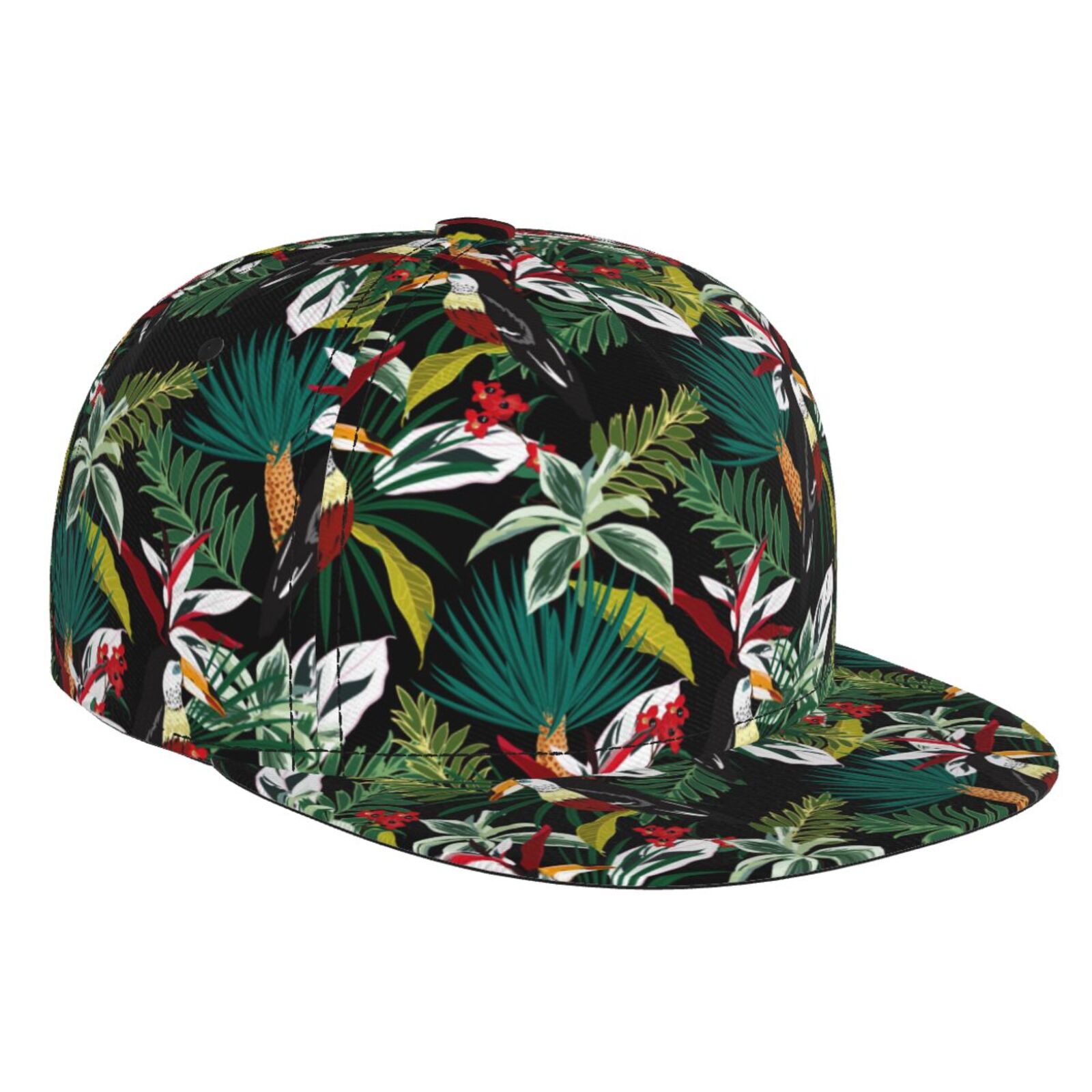 Baseball Cap - Black Toucan Flower Plant Hats for Men/Women Low Profile ...