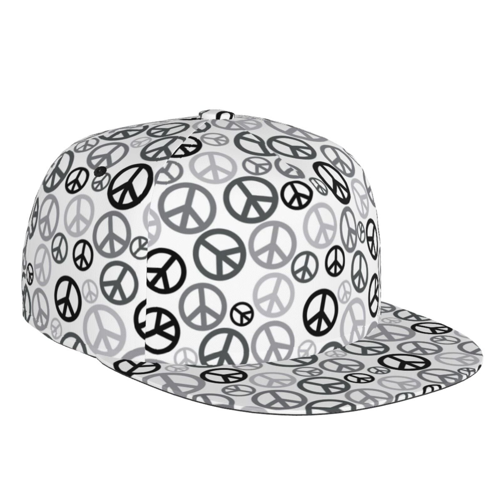 Baseball Cap - Black grey peace sign Hats for Men/Women Low Profile ...