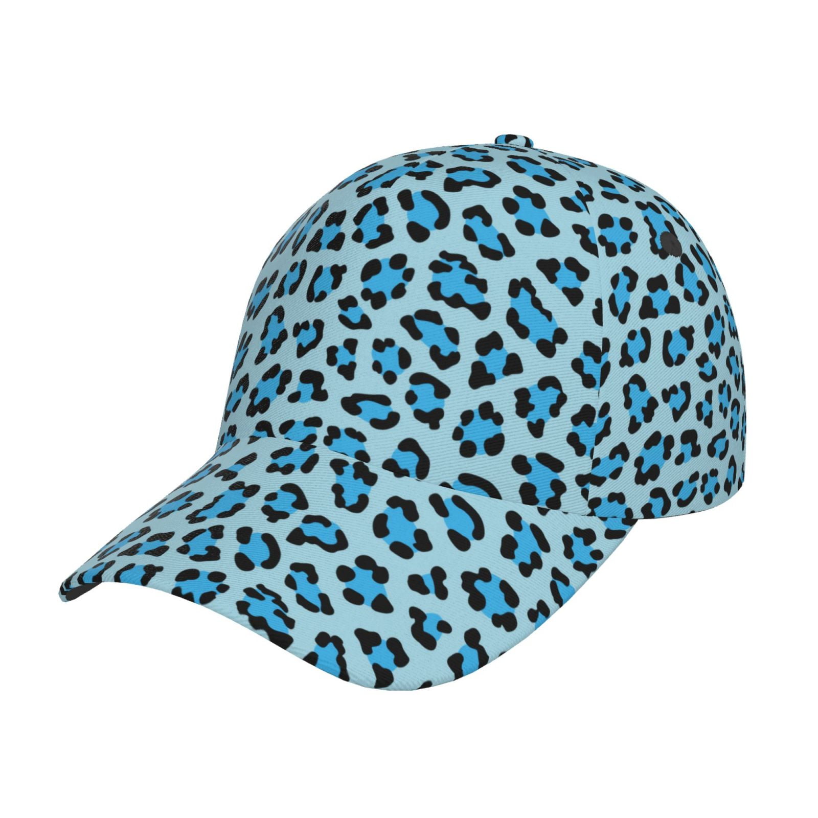 Baseball Cap, Blue Leopard Print Hats For Men Women Low Profile Classic ...