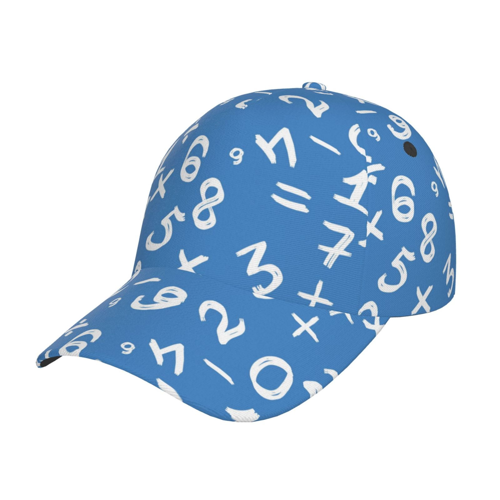 Baseball Cap, Blue Math Print Hats For Men Women Low Profile Classic ...