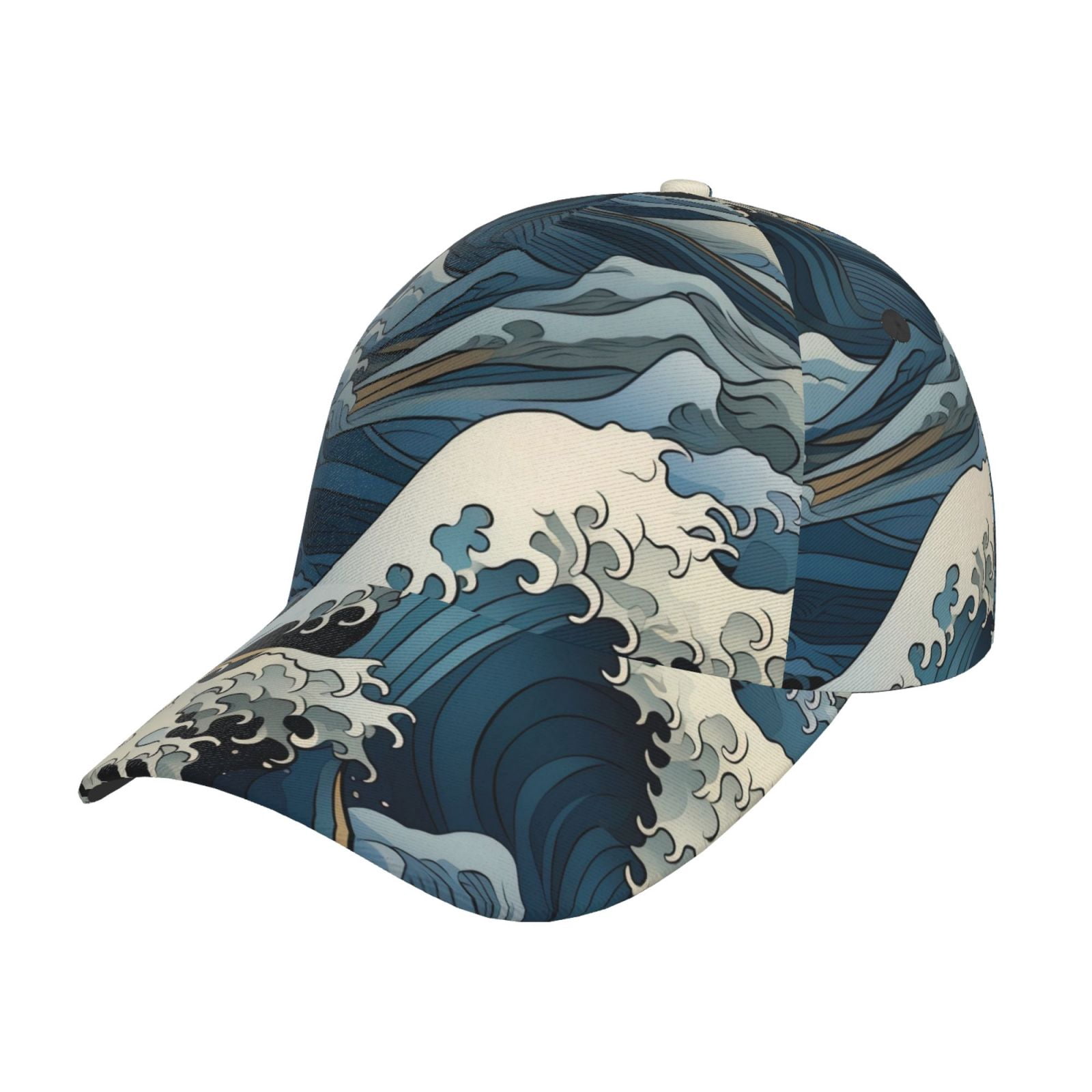 Baseball Cap - Blue Sea Waves Art Hats for Men Women Low Profile ...