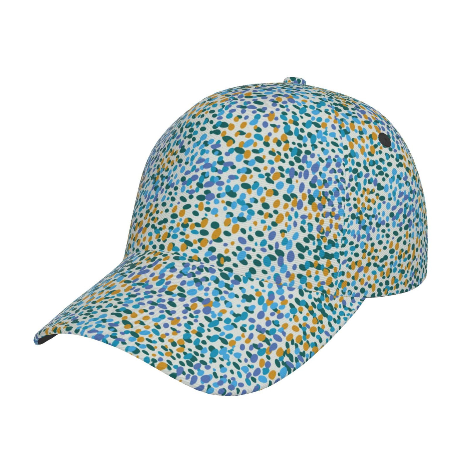 Baseball Cap - Blue Spotted Pattern Adjustable Size Hats For Men And ...