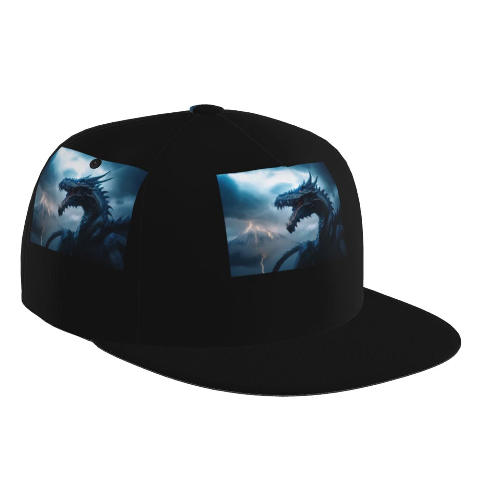 Baseball Cap Blue Thunder storm Dragon Flat Brim Hats for Men and Women ...