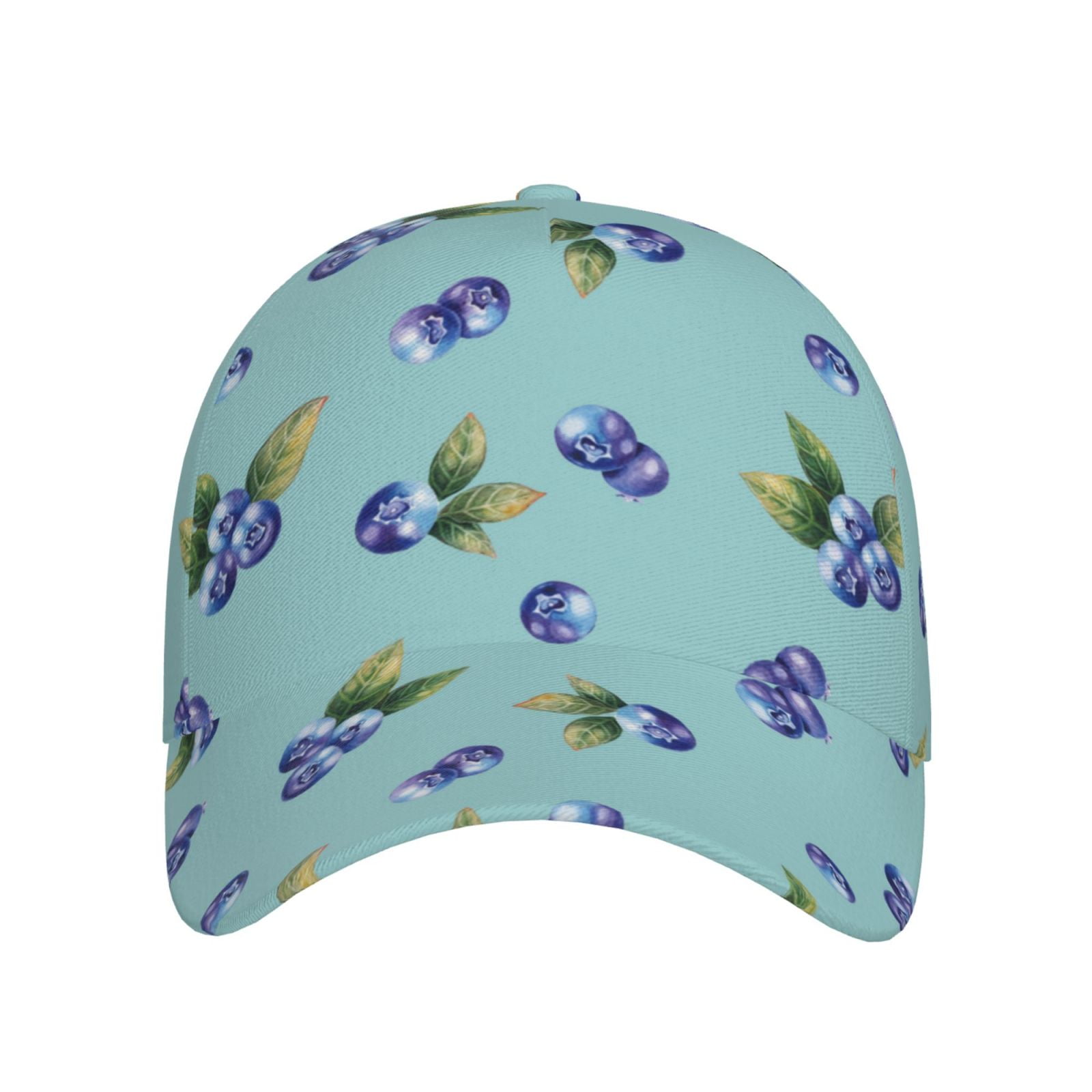Baseball Cap, Blueberries Print Blue Trucker Hats Women Dad Hat For ...