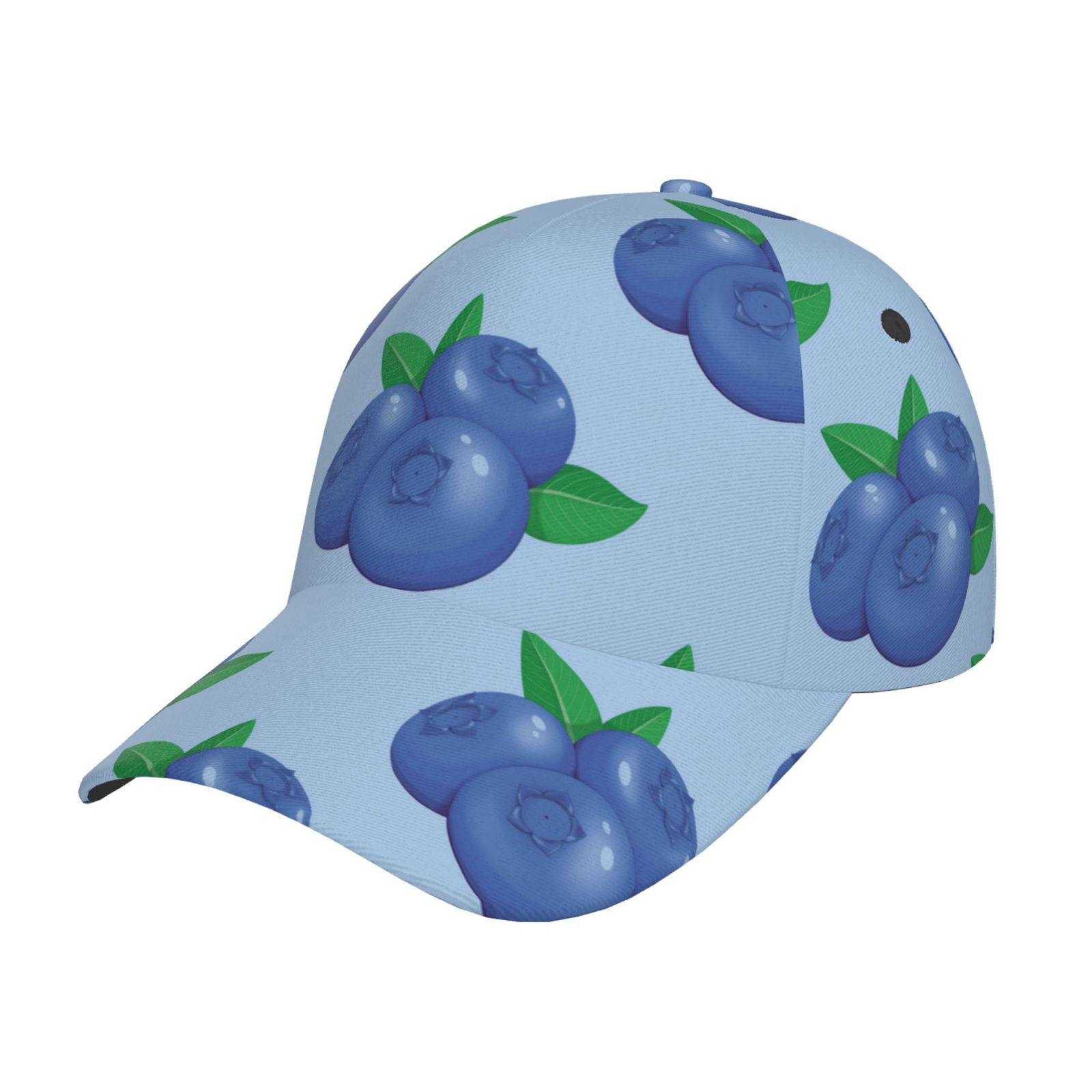 Baseball Cap, Blueberry Print Blue Sun Hats For Men Women, Adjustable ...