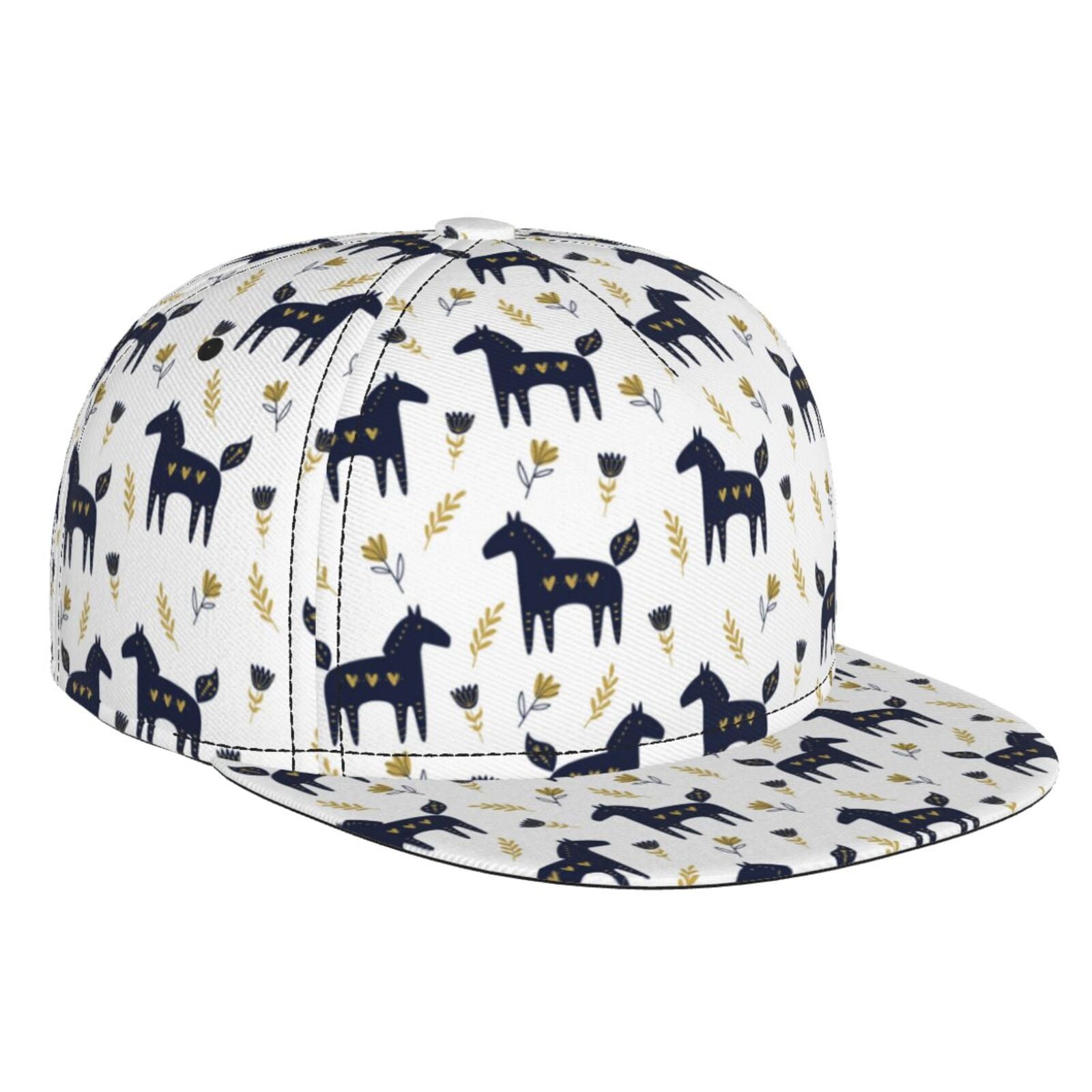 Baseball Cap - Bohemian Cute Horse Flower Hats for Men/Women Low ...