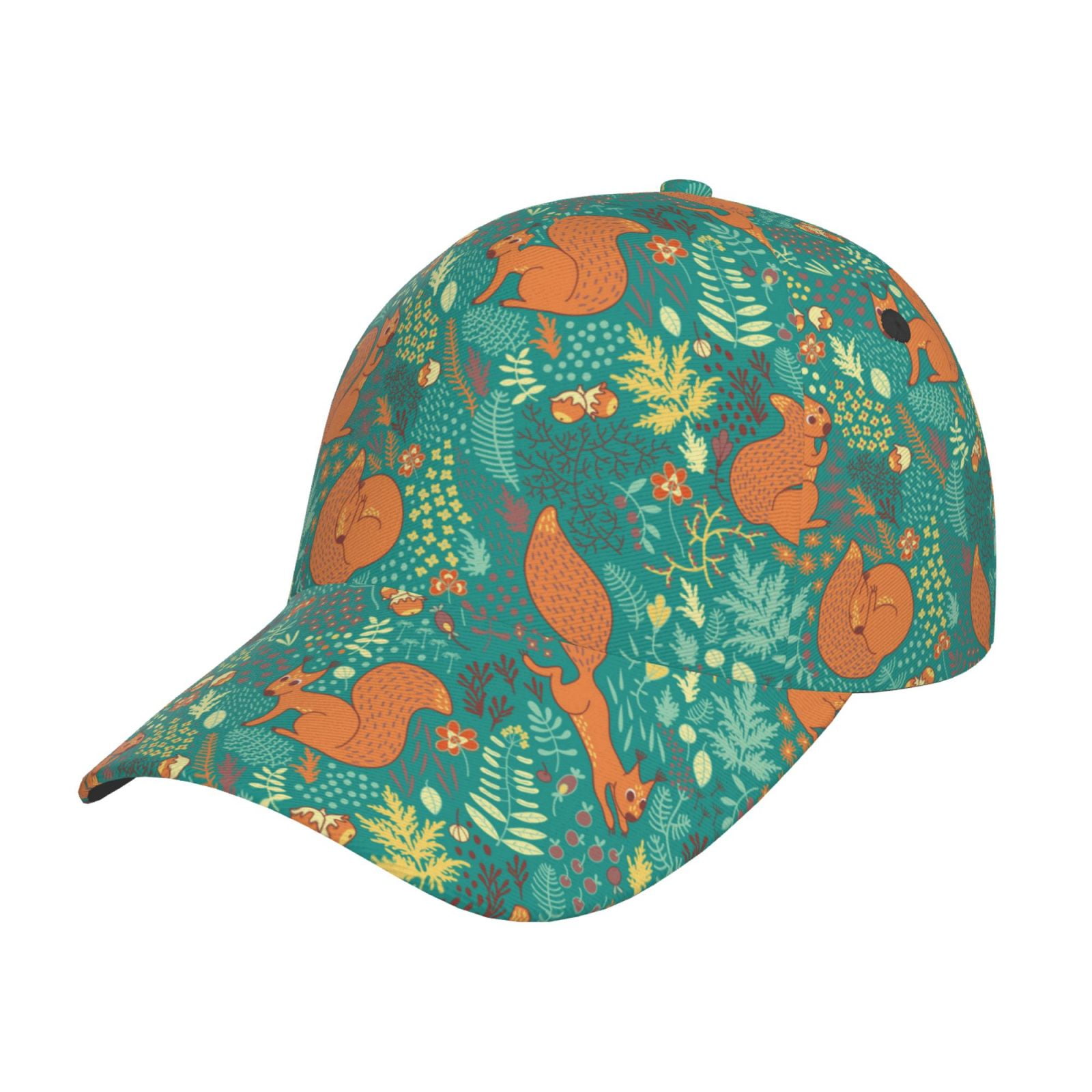 Baseball Cap, Bohemian Cute Squirrel Plant Sun Hats For Men Women ...