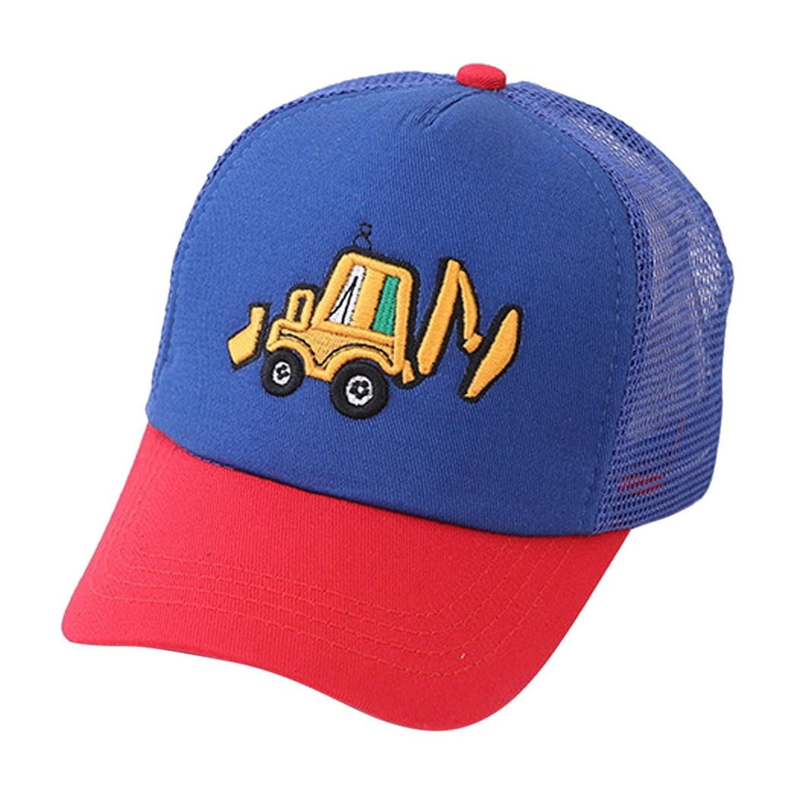 Baseball Cap Boys and Girls With Excavator Print Sun Hat Cartoon Cap ...