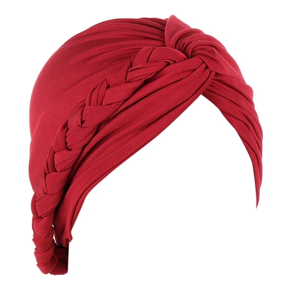 Hats For Women Baseball Cap Red Classic Braid Turban Hair Bonnet Head ...