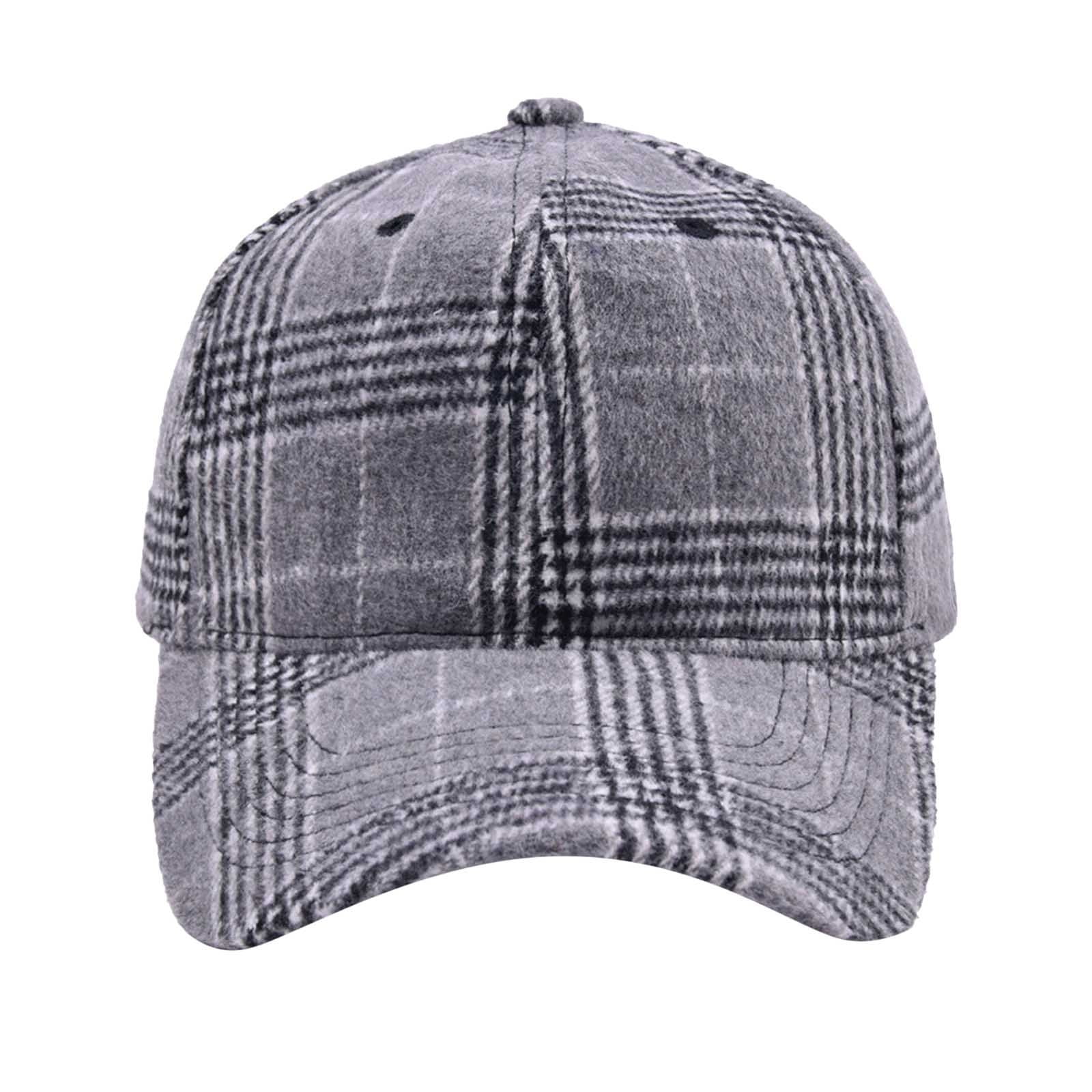 Baseball Cap Breathable Unisex Classic Low Profile Cotton Plaid ...