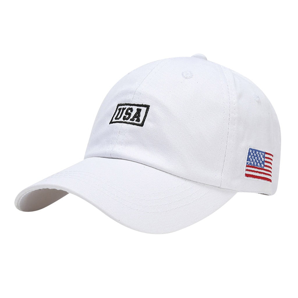 Baseball Cap Breathable Unisex Men Women Sun USA Flat Embroidery ...