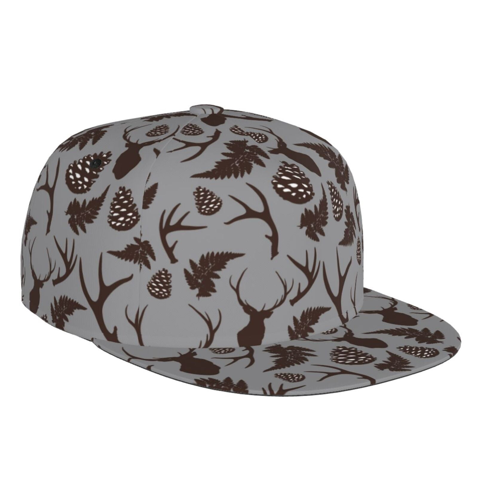 Baseball Cap - Brown Moose with Pinecones Hats for Men/Women Low ...