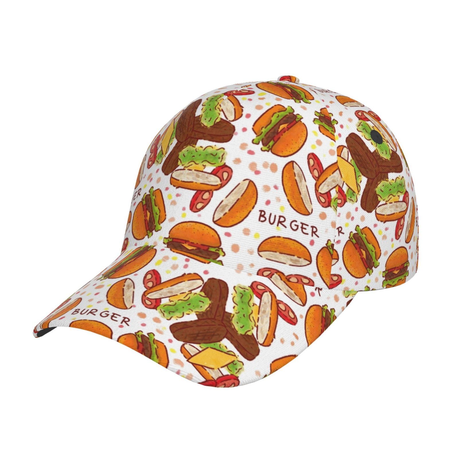 Baseball Cap - Burger Hats for Men Women Low Profile Classic Adjustable ...