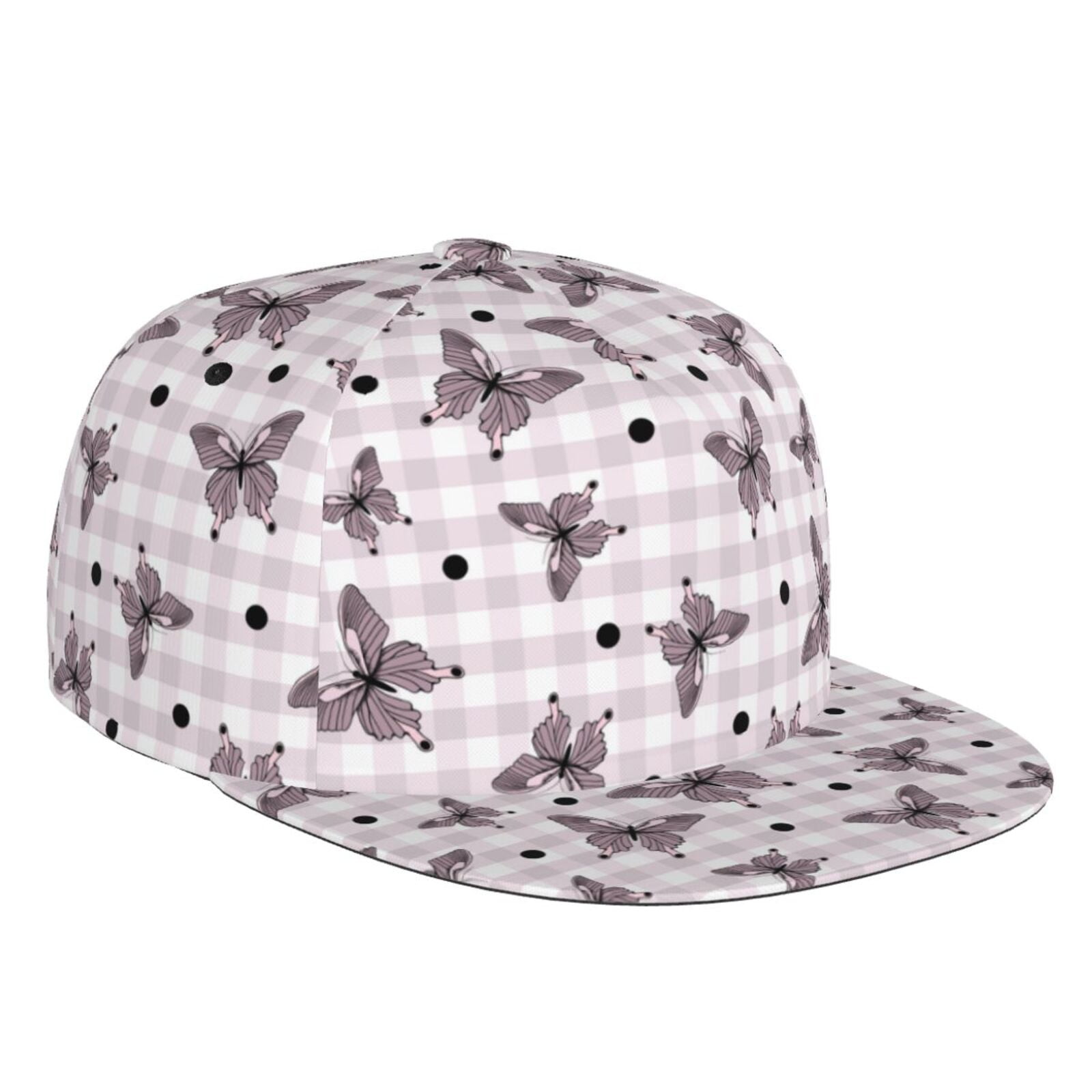Baseball Cap - Butterflies checkered Hats for Men/Women Low Profile ...