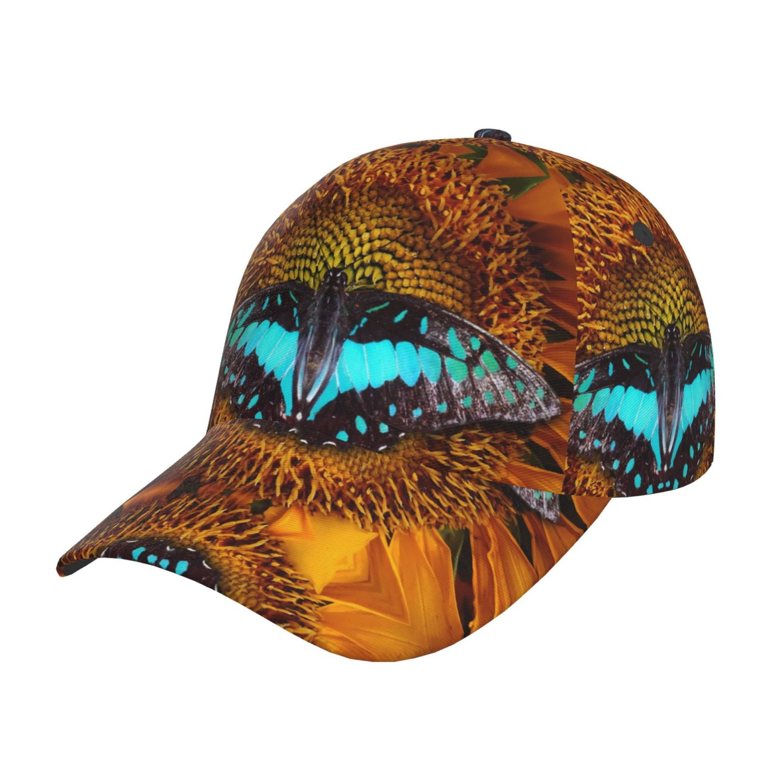Baseball Cap, Butterfly Alighted On Sunflowers Trucker Hats Women Dad ...