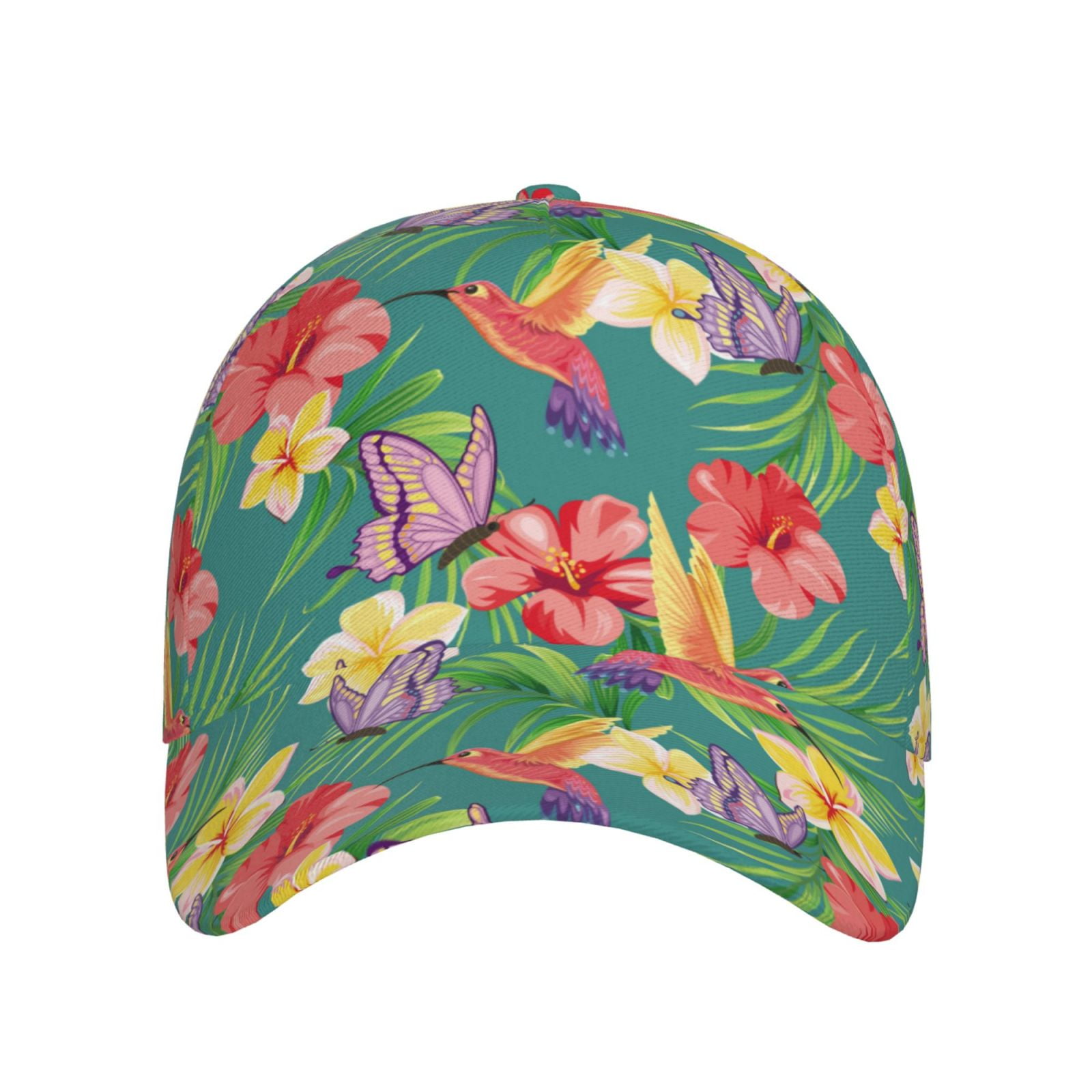 Baseball Cap, Butterfly Hummingbird Flower Trucker Hats Women Dad Hat ...
