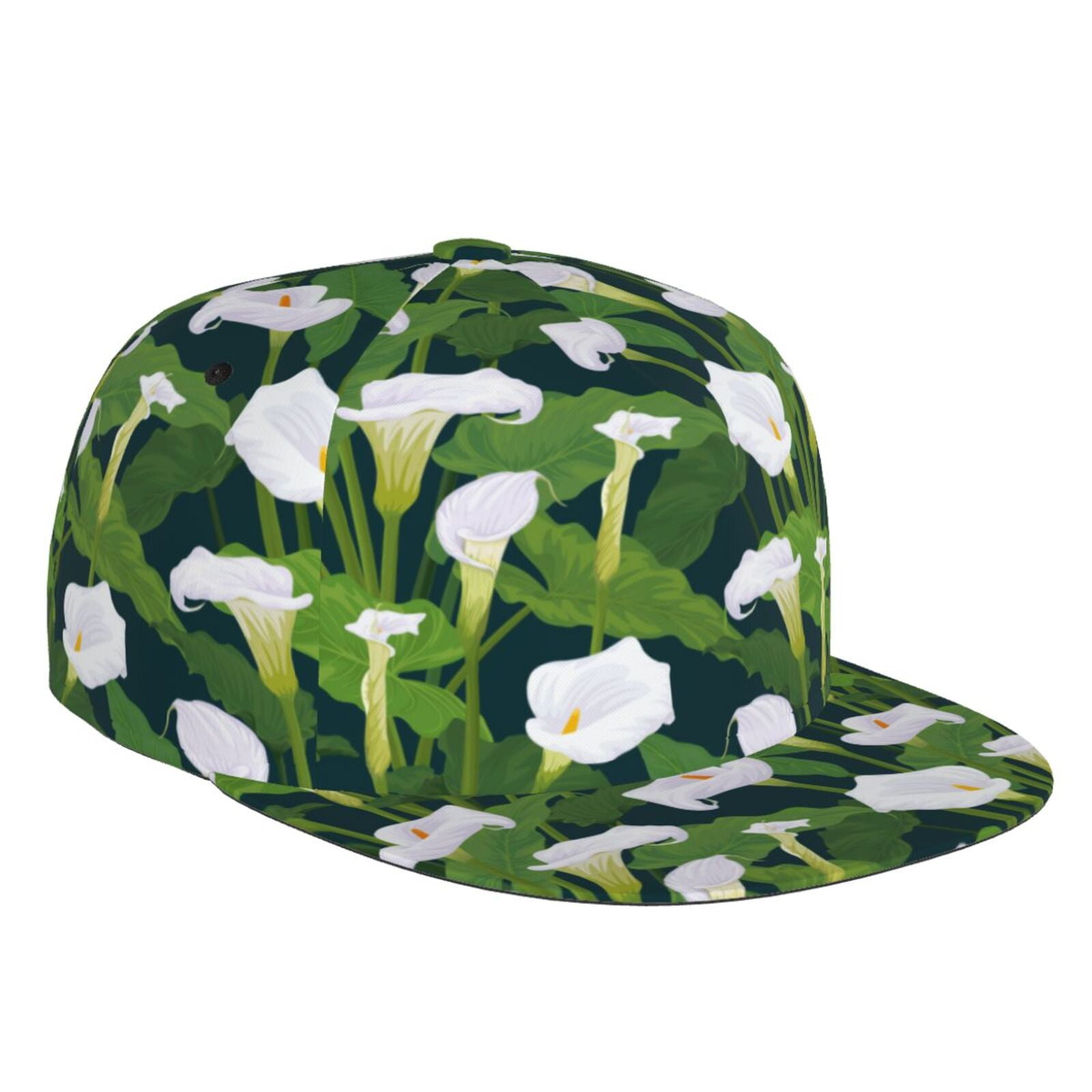 Baseball Cap Calla Lily Flowers Bouquet Flat Brim Hats for Men and ...