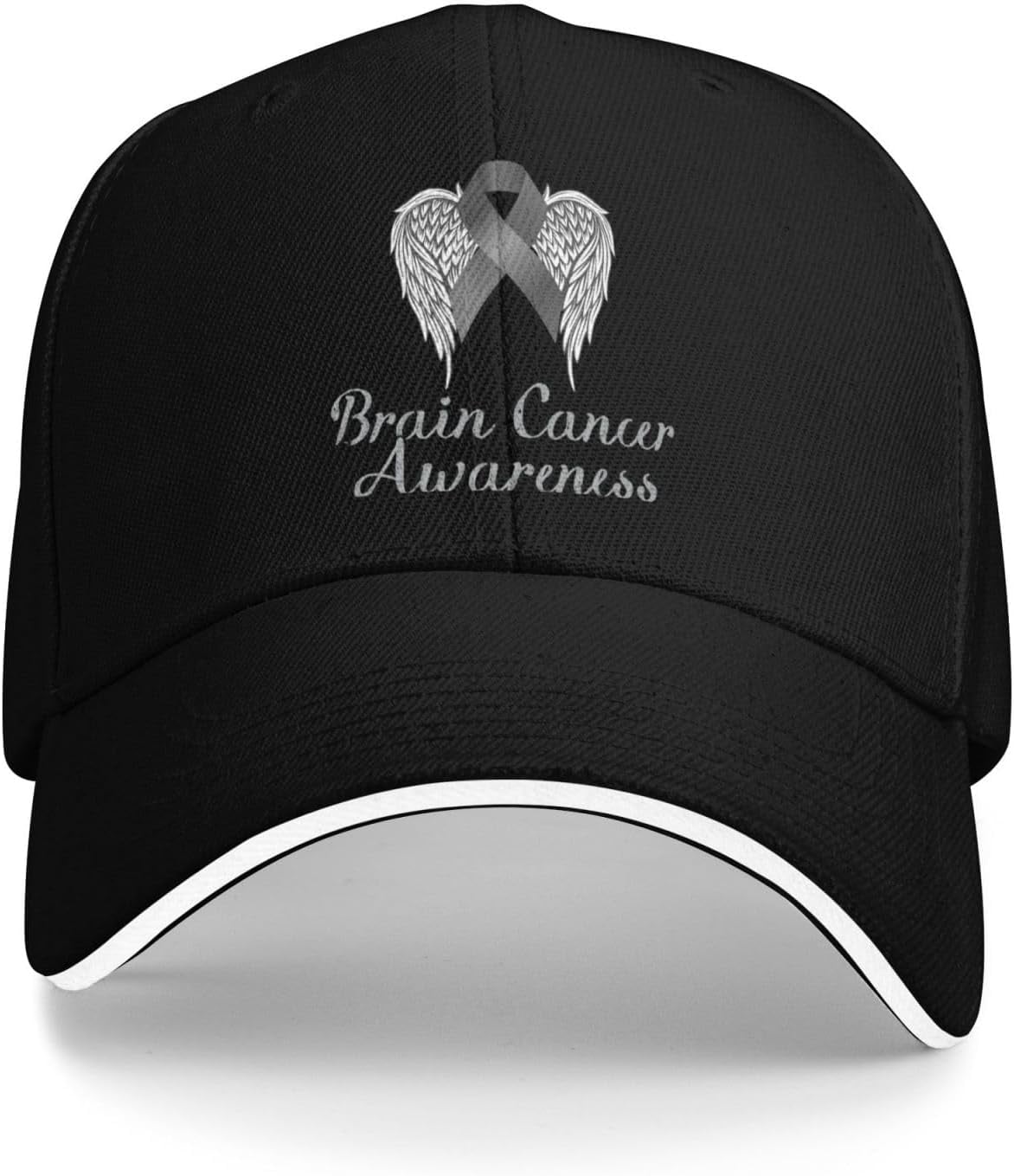 Baseball Cap Cancer Hiking Hats for Men Brain Cancer Awareness Athletic ...