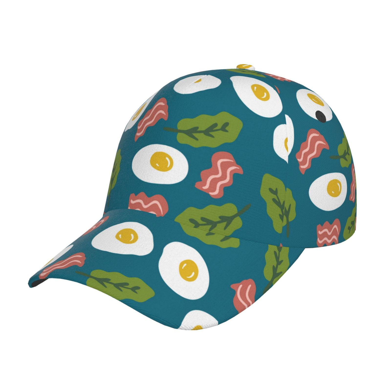 Baseball Cap, Cartoon Bacon Omelette Print Hats For Men Women Low ...