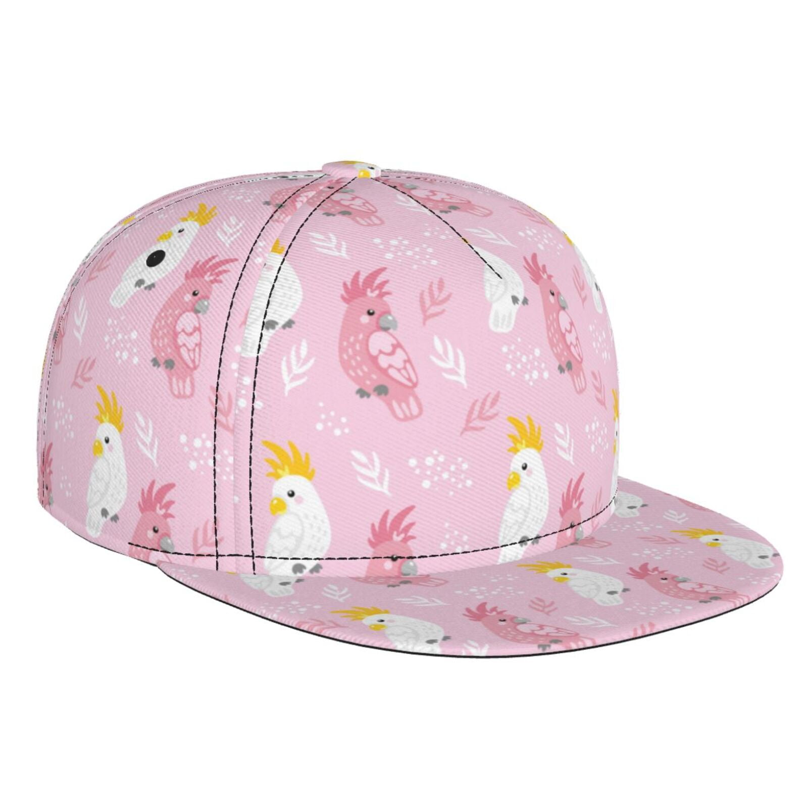 Baseball Cap - Cartoon Cockatoo Cute Parrot Pink Hats for Men/Women Low ...