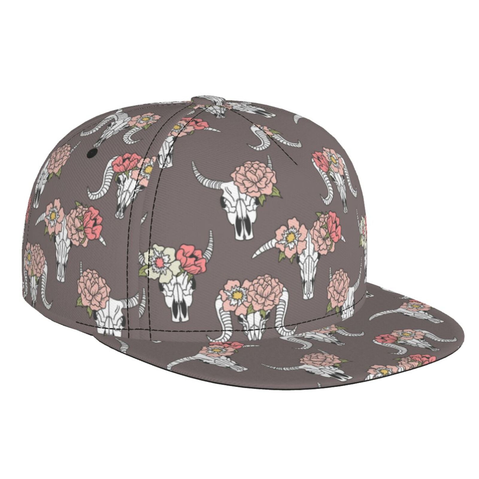 Baseball Cap - Cartoon Cool Goat Skull Hats for Men/Women Low Profile ...