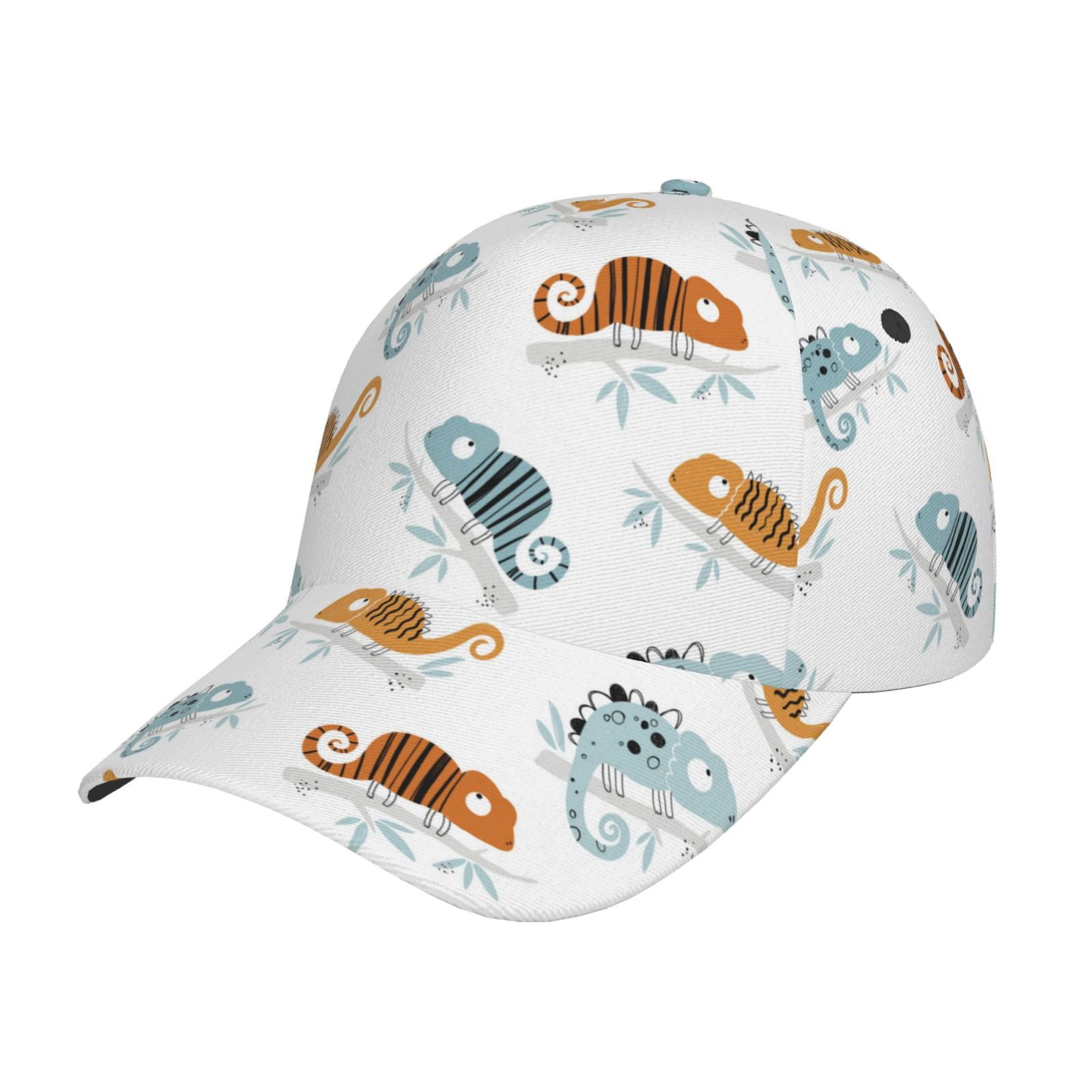 Baseball Cap, Cartoon Cute Chameleon Lizard_C Hats For Men Women Low ...