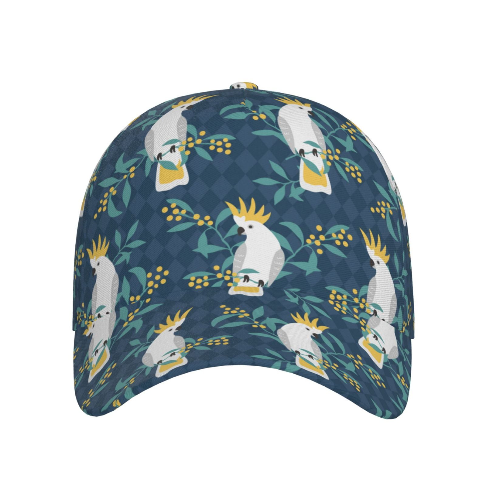 Baseball Cap, Cartoon Cute Cockatoo Plant Trucker Hats Women Dad Hat ...