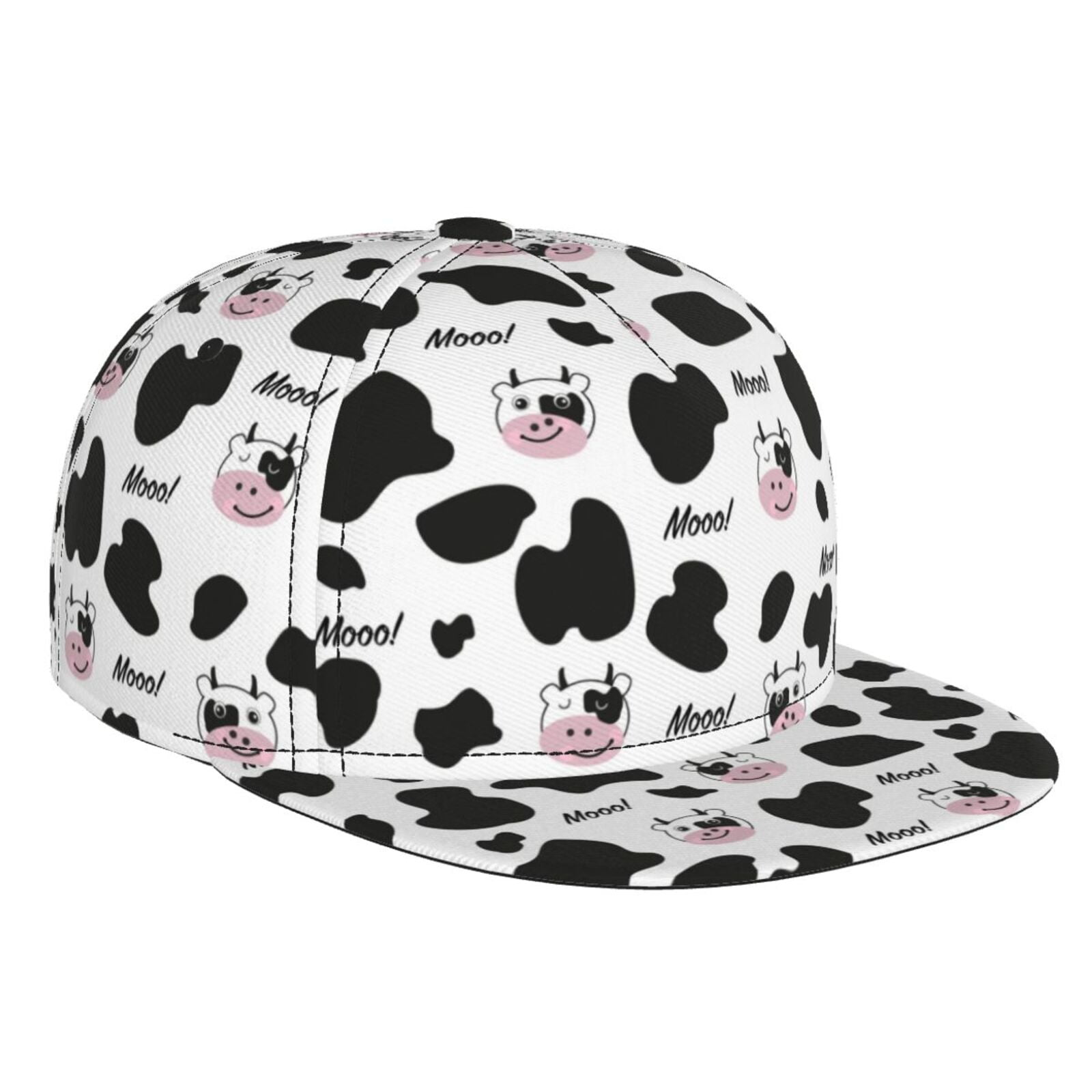 Baseball Cap - Cartoon Cute Cow Print Cow Head Hats for Men/Women Low ...