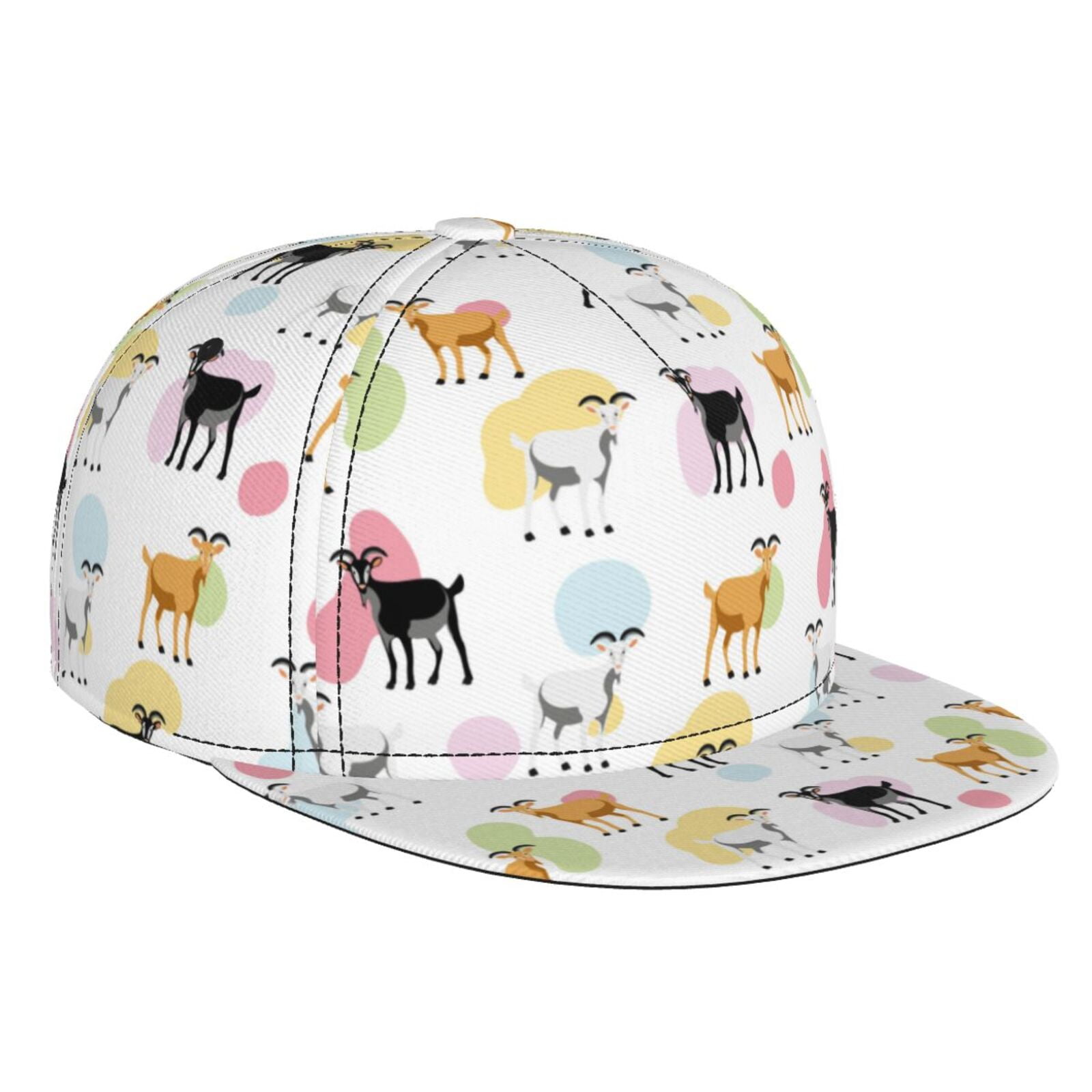 Baseball Cap - Cartoon Cute Goat Colorful Hats for Men/Women Low ...