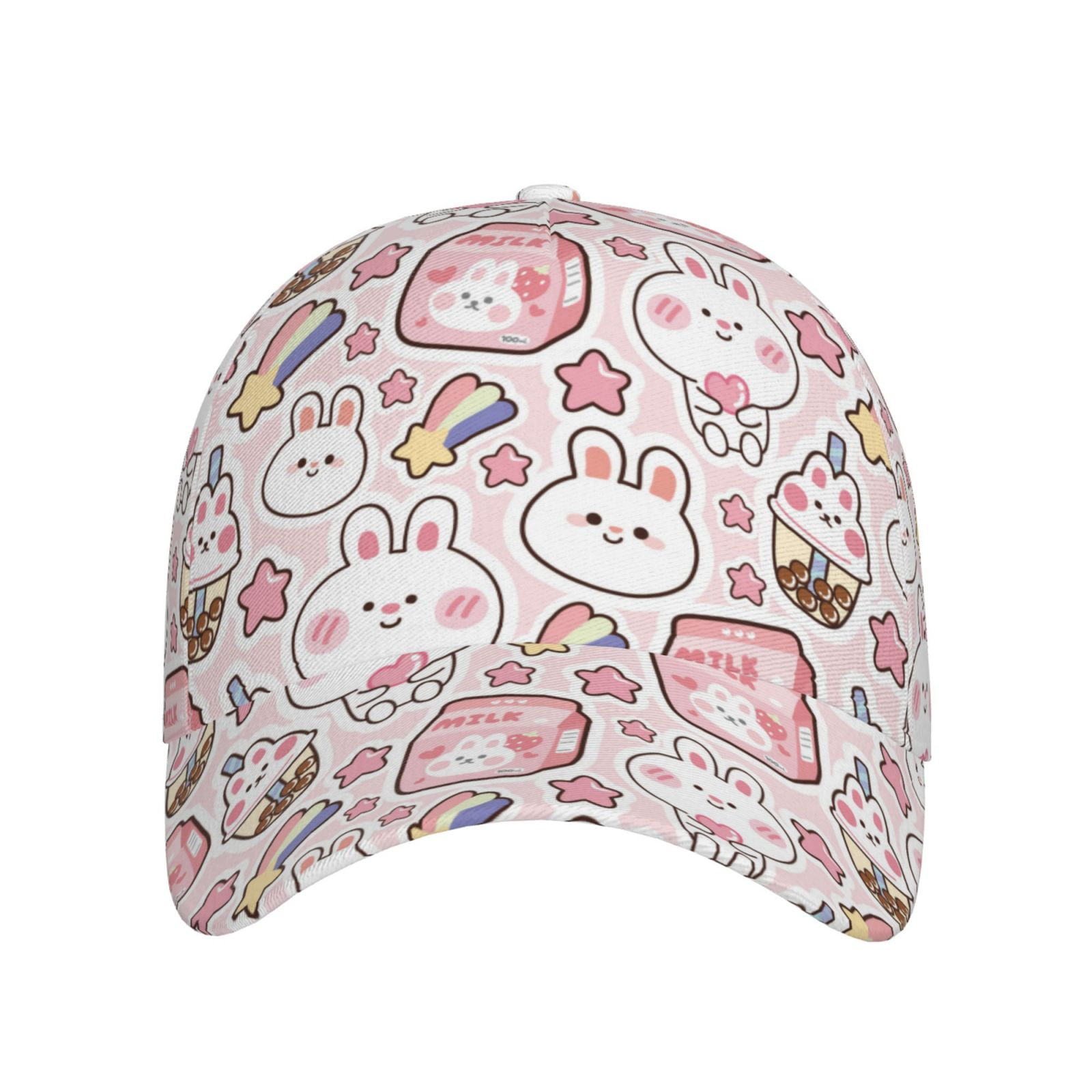 Baseball Cap, Cartoon Cute Rabbit Milk Star Trucker Hats Women Dad Hat ...