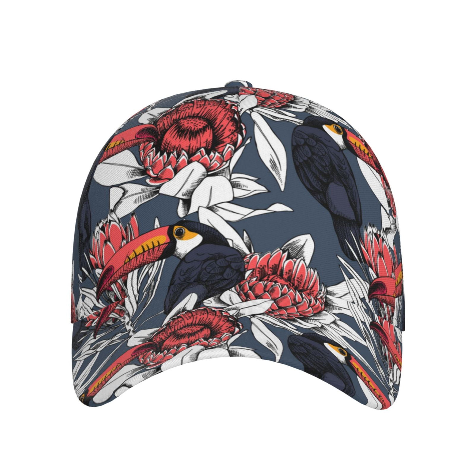 Baseball Cap, Cartoon Cute Toucan Bird Flower Trucker Hats Women Dad ...