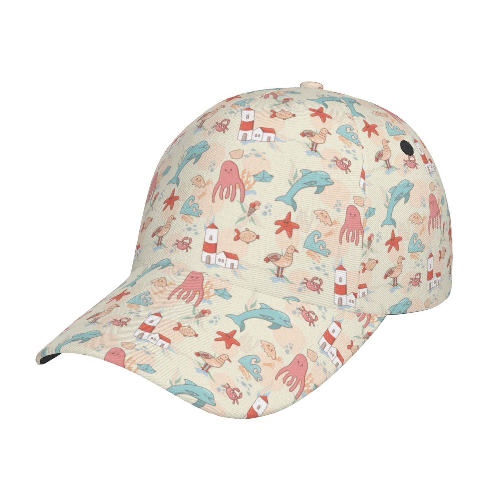 Baseball Cap - Cartoon Dolphin Adjustable Size Hats For Men And Women ...