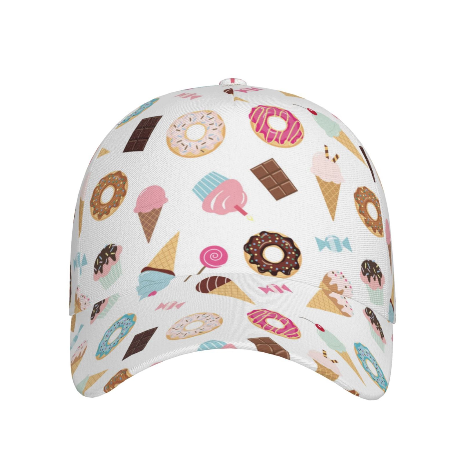 Baseball Cap, Cartoon Donut Ice Cream Candy Trucker Hats Women Dad Hat ...