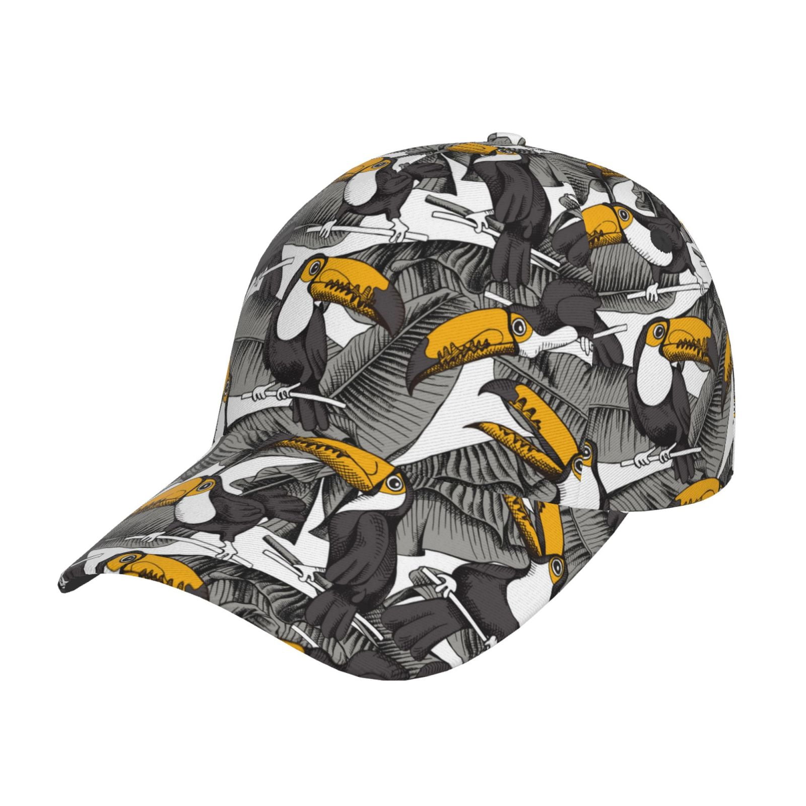 Baseball Cap, Cartoon Funny Toucan Bird Plant Sun Hats For Men Women ...