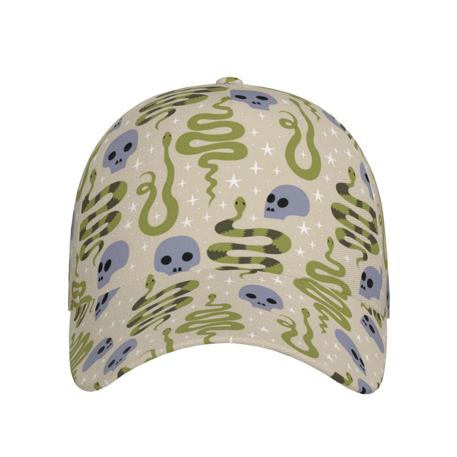 Baseball Cap, Cartoon Green Cute Snake Skull Trucker Hats Women Dad Hat For Workouts - Baseball ...