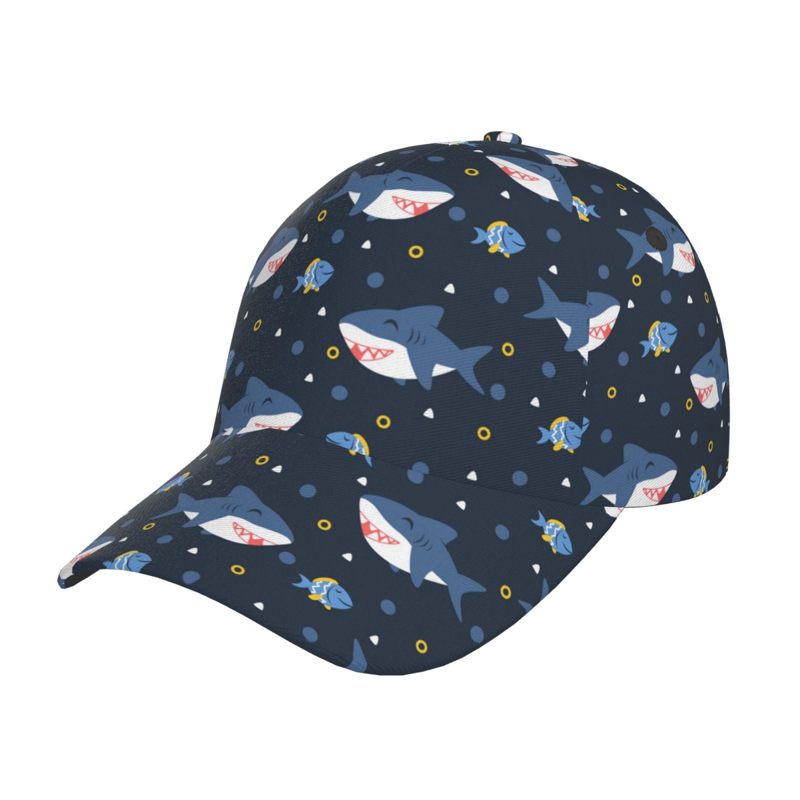 Baseball Cap, Cartoon Happy Cute Shark Hats For Men Women Low Profile ...