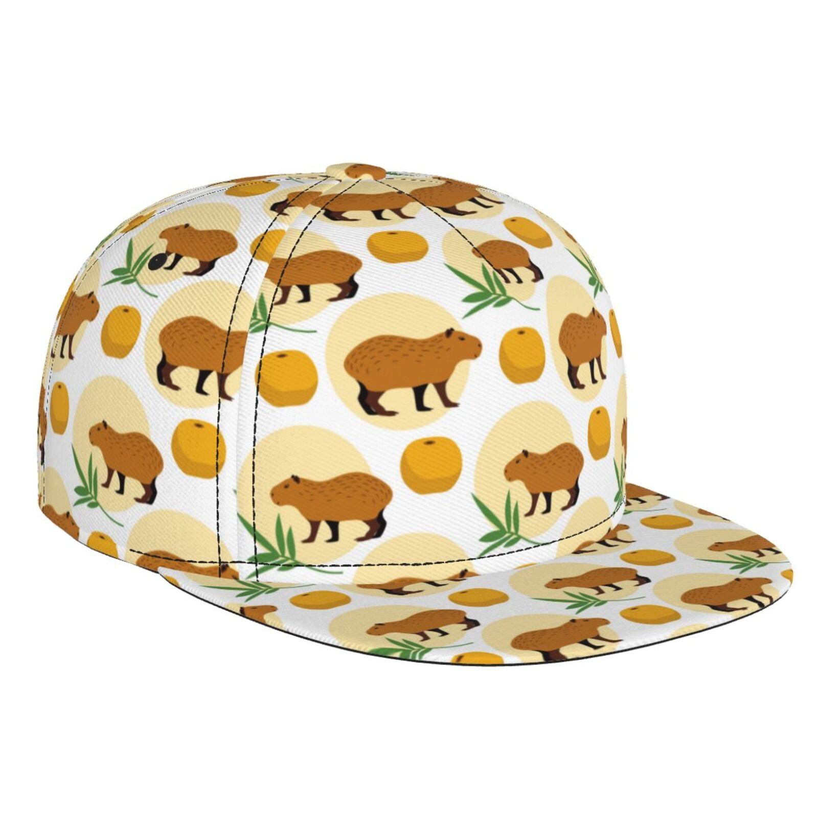 Baseball Cap - Cartoon Orange Capybara Hats for Men/Women Low Profile ...
