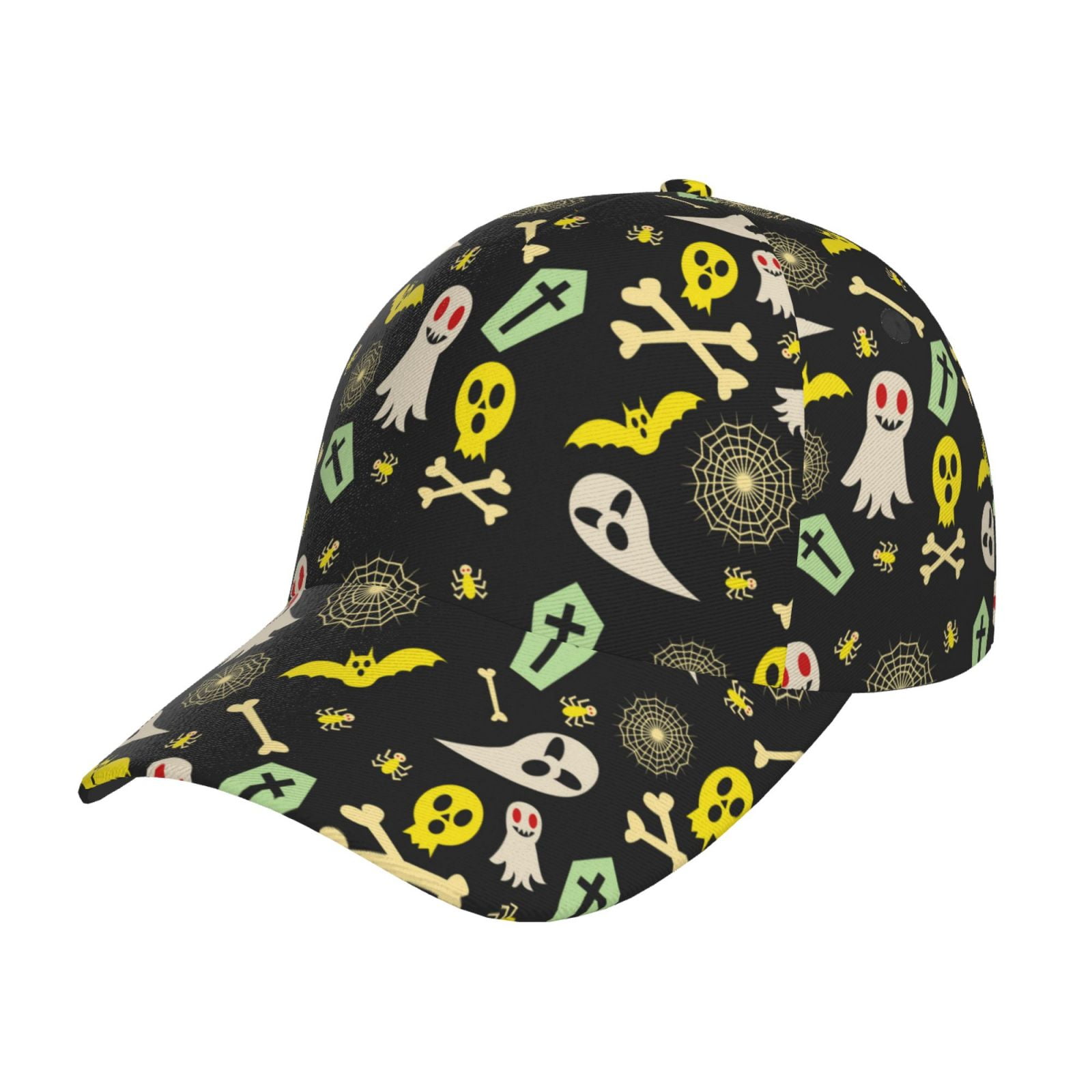 Baseball Cap, Cartoon Skull Spider Web Hats For Men Women Low Profile ...