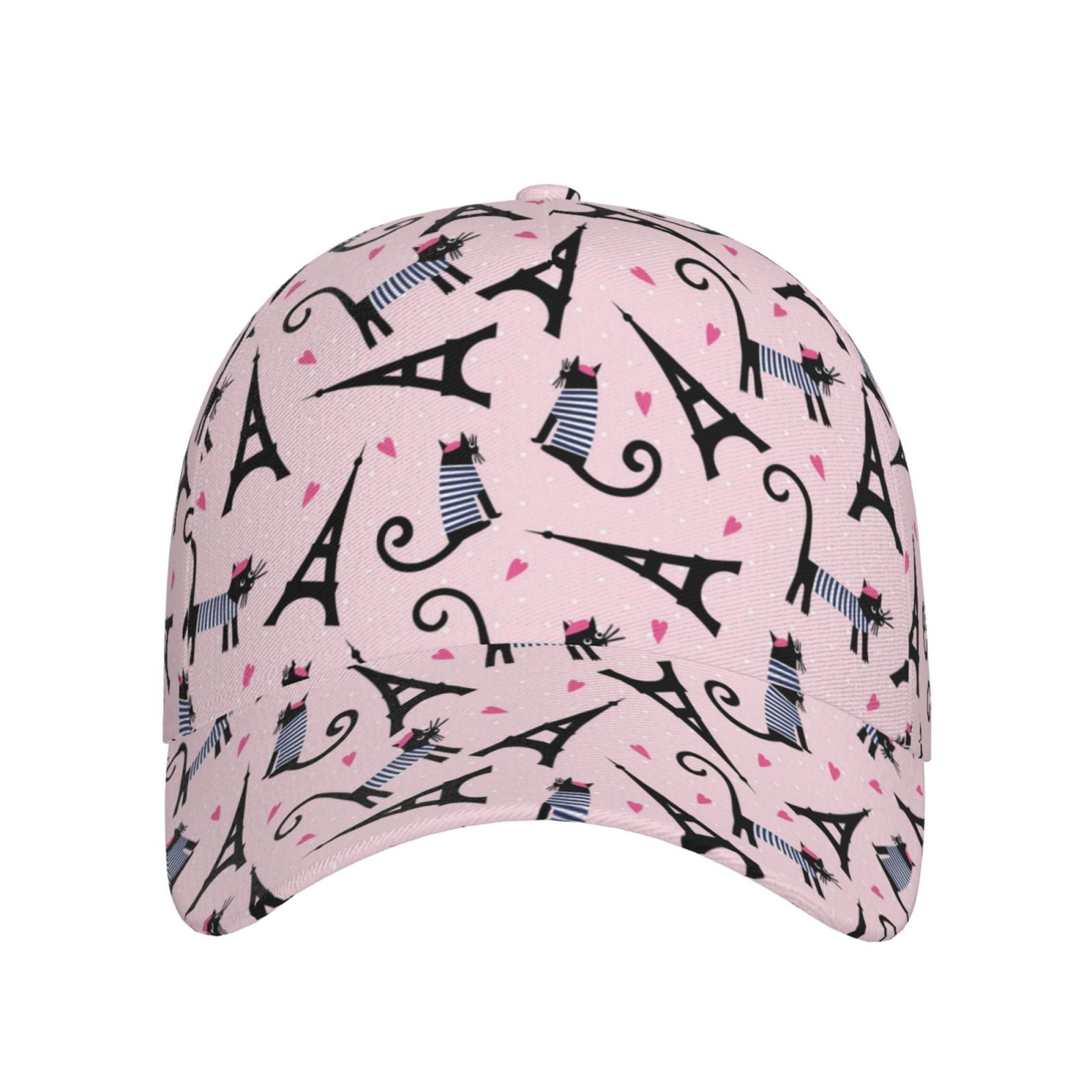Baseball Cap, Cat Eiffel Tower Trucker Hats Women Dad Hat For Workouts - Baseball Hat Adjustable ...