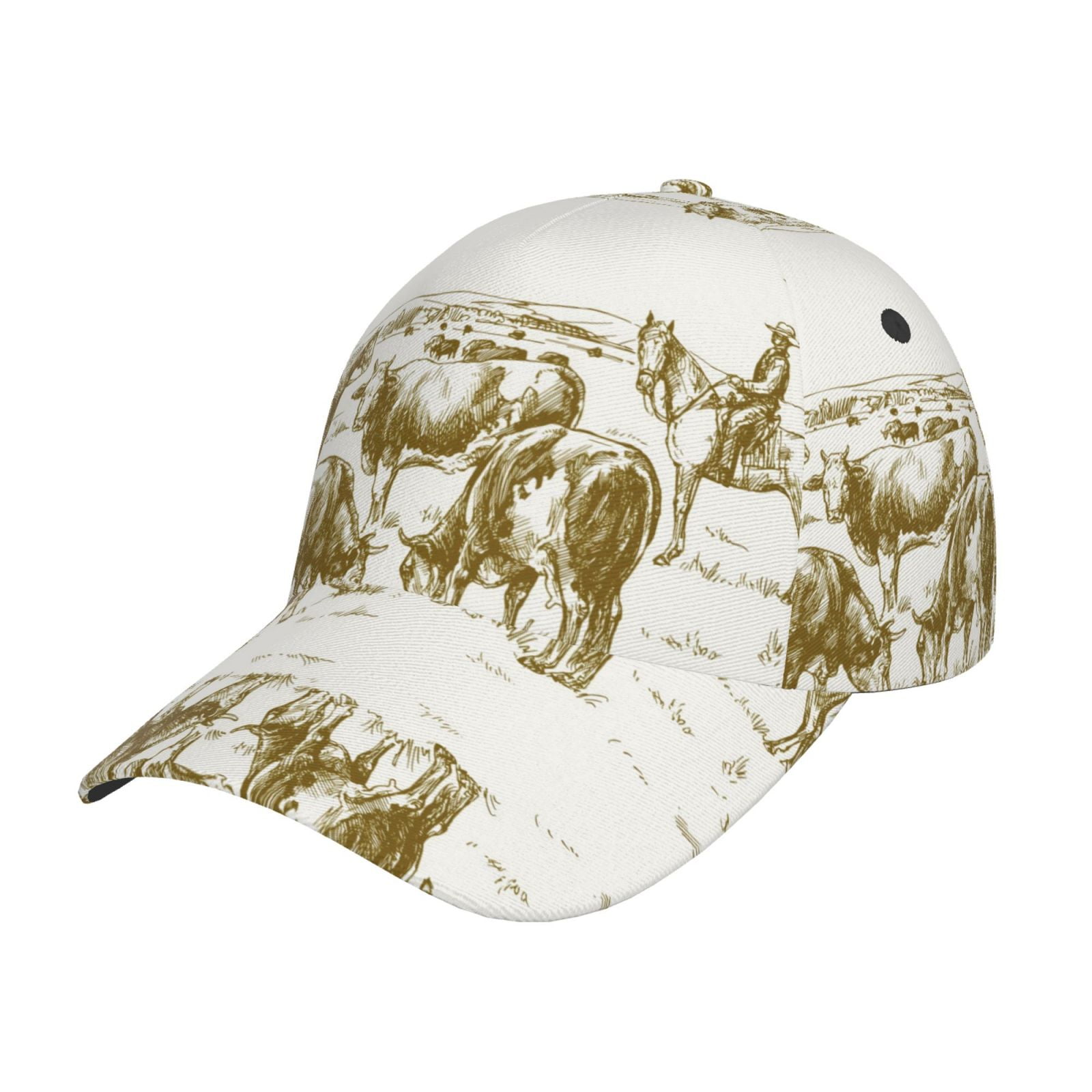 Baseball Cap, Cattle Drive By Two Cowboys 1 Trucker Hats Women Dad Hat for Workouts - Baseball ...