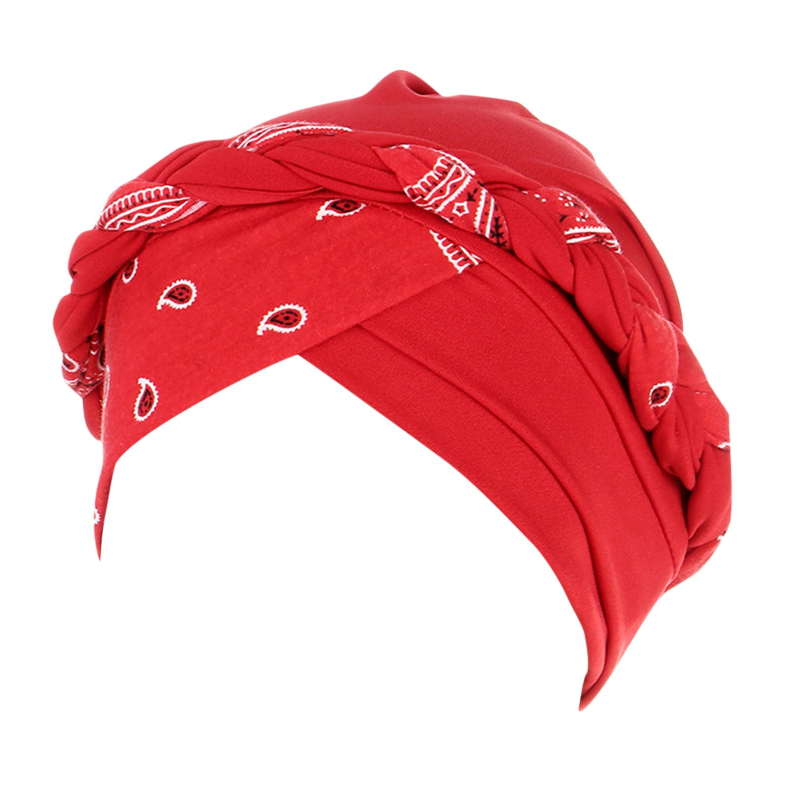 Baseball Cap Chemo Cancer Head Hat Cap Ethnic Pre-Tied Twisted Braid ...