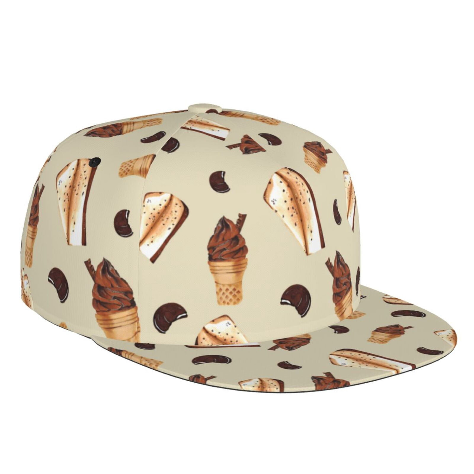 Baseball Cap - Chocolate Cake Ice Cream Print Hats for Men/Women Low ...