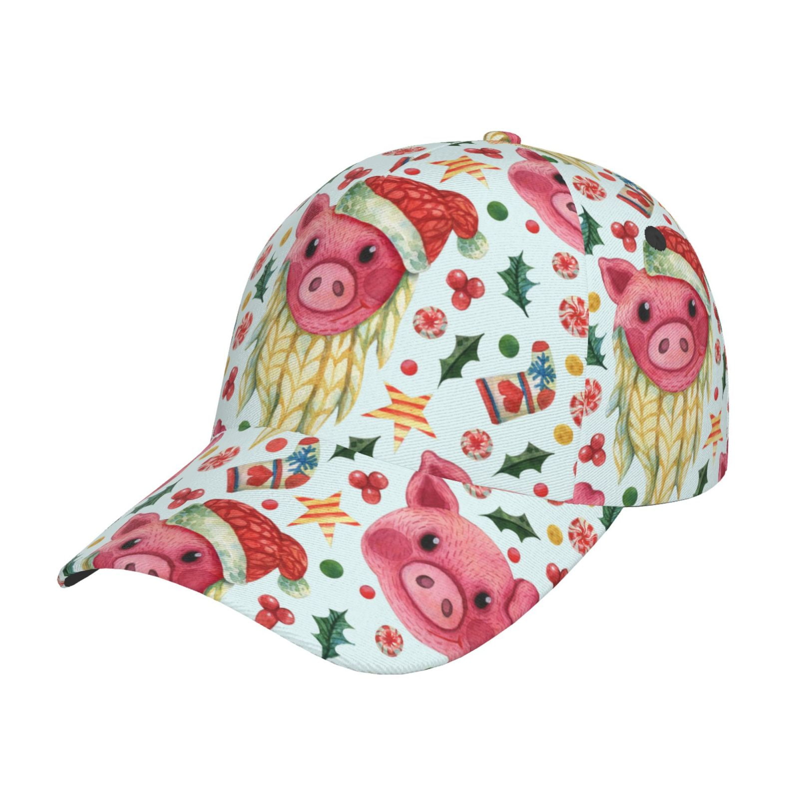 Baseball Cap, Christmas Cute Pigs Trucker Hats Women Dad Hat for ...