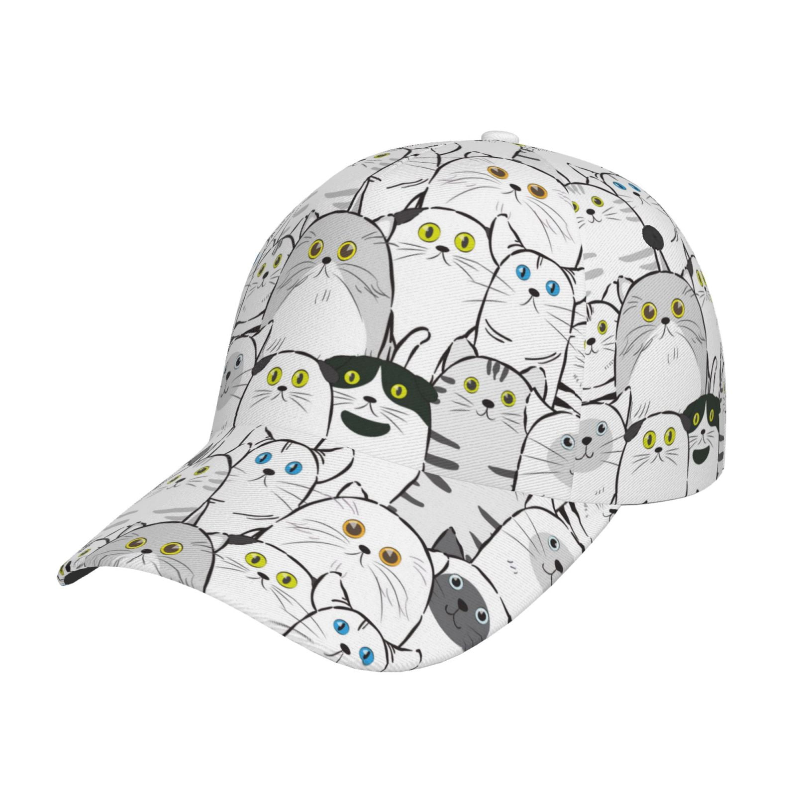 Baseball Cap, Classic Cute Cartoon Cat Hats For Men Women Low Profile ...