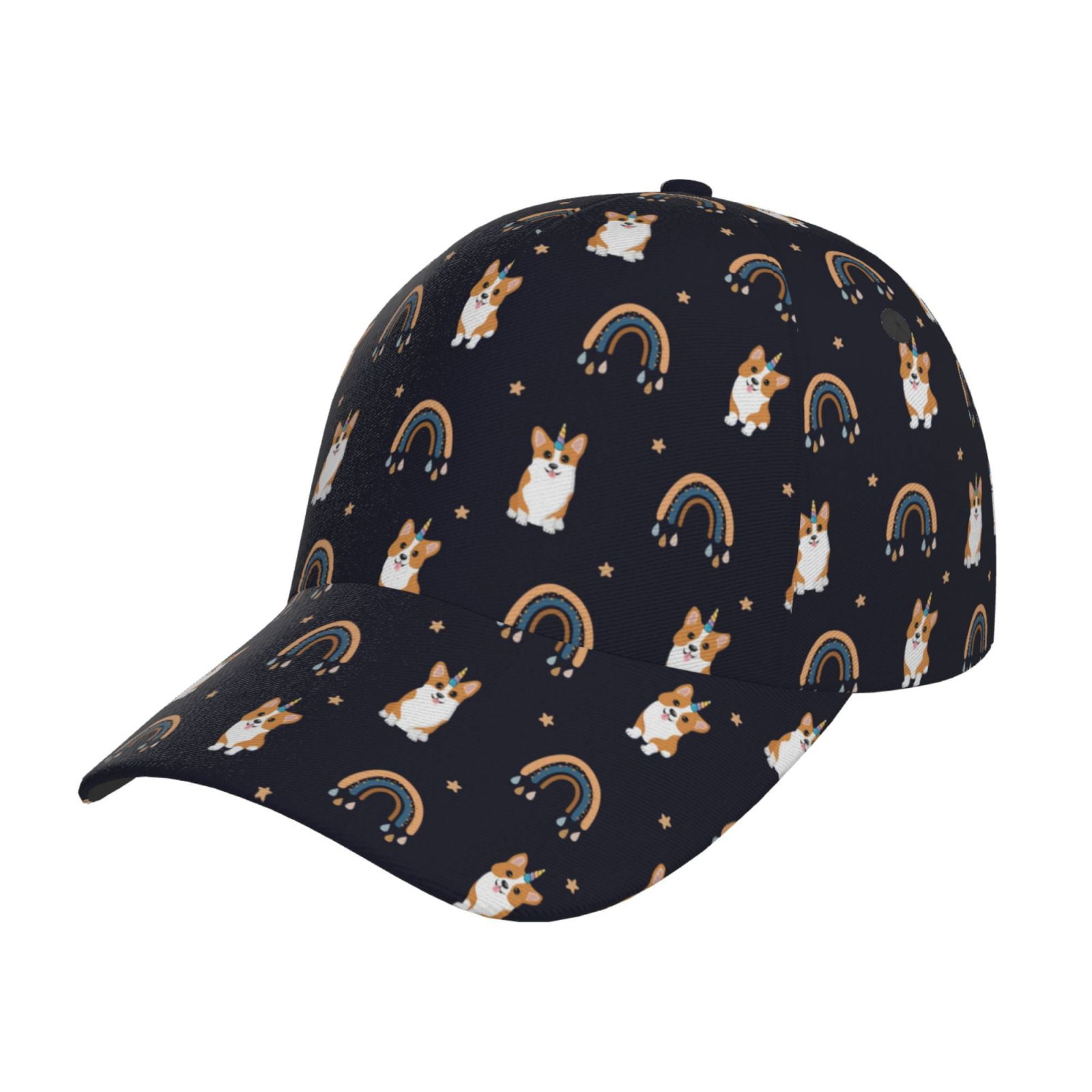 Baseball Cap - Classic Cute Corgi Dog Funny Adjustable Size Hats For ...
