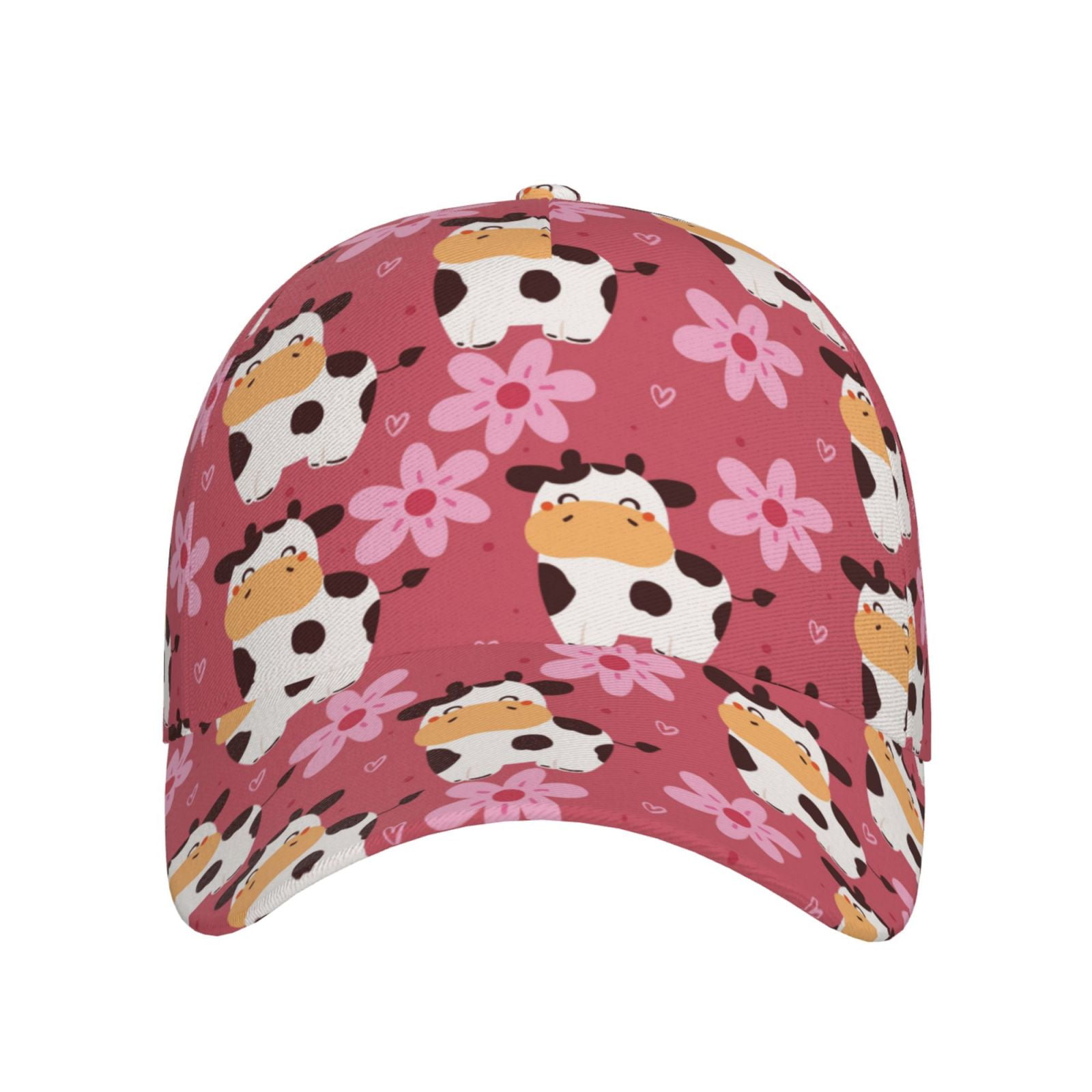 Baseball Cap, Classic Cute Smiling Cow Flower Trucker Hats Women Dad ...