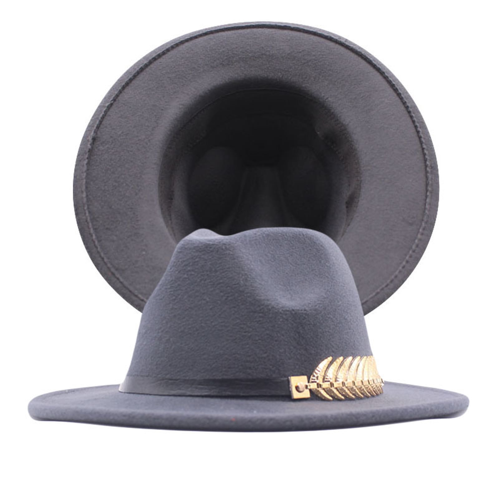 Baseball Cap Classic Wide Floppy Panama Hat Belt Buckle Wool Fedora Hat ...