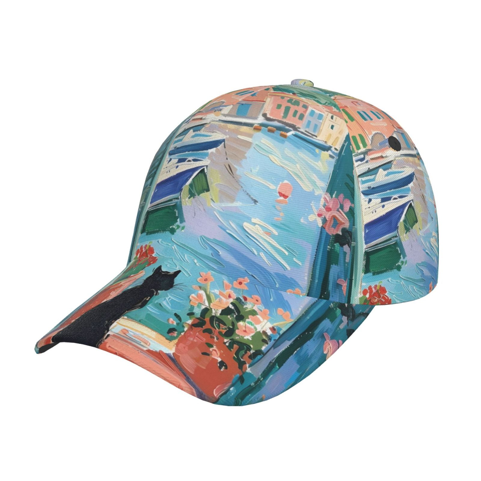 Baseball Cap - Coastal Cat By The Window Hats for Men Women Low Profile ...