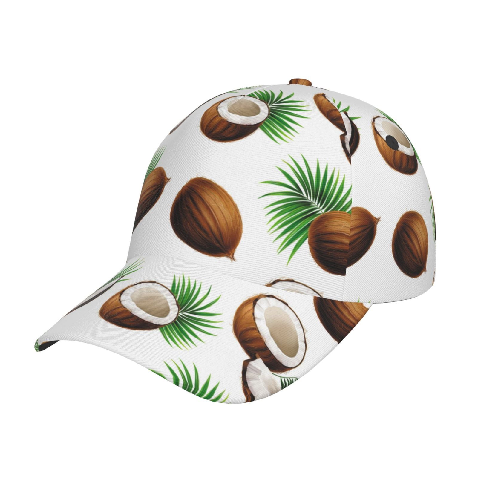 Baseball Cap, Coconuts Palm Leaves Hats For Men Women Low Profile Classic Adjustable Dad Hat For ...