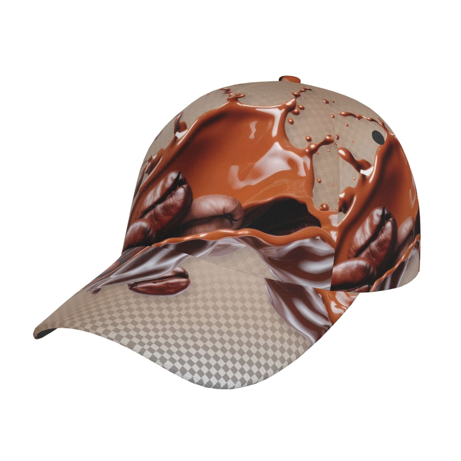 Baseball Cap - Coffee Beans Chocolate Splash Adjustable Size Hats for ...